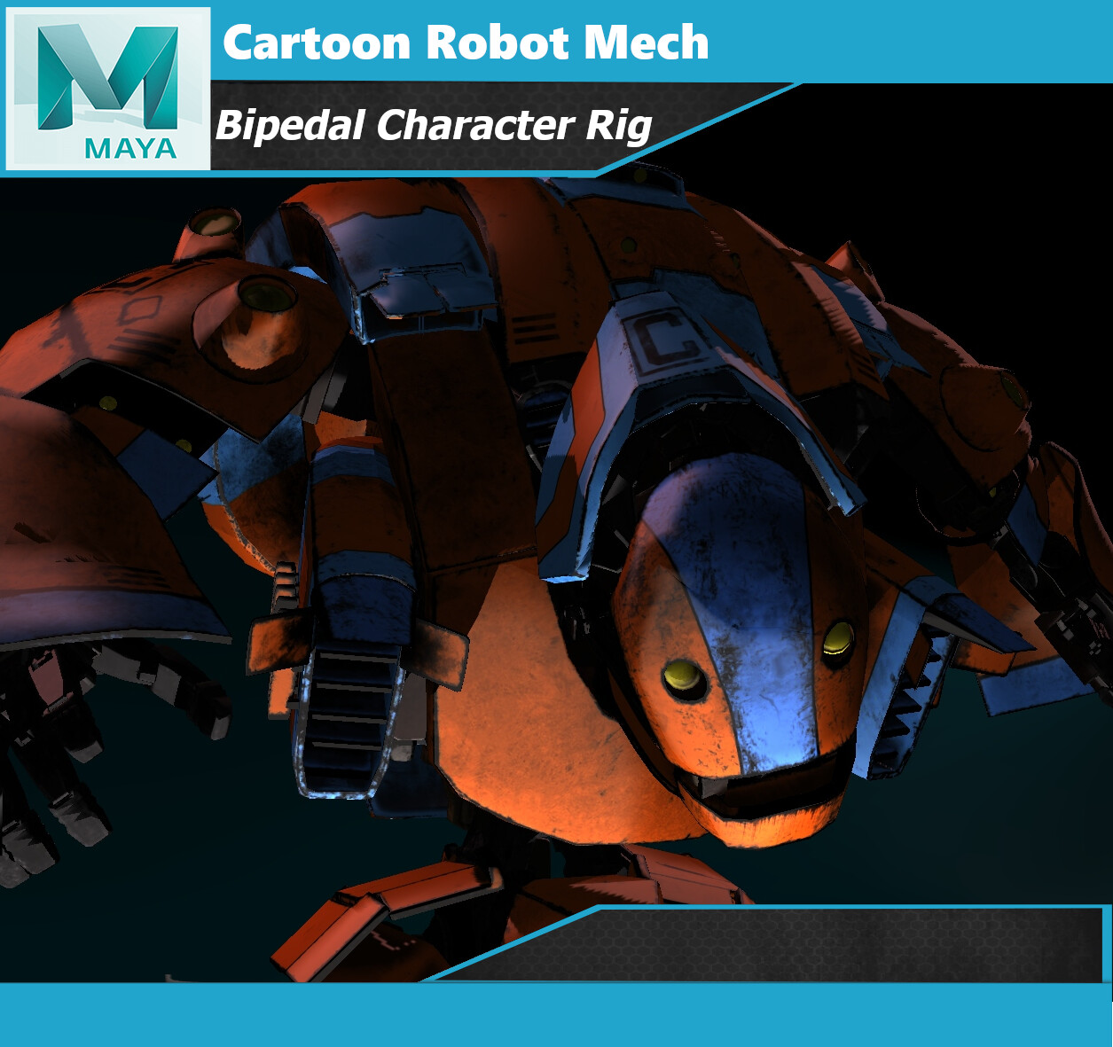 ArtStation - Cartoon Mech Bipedal Rig