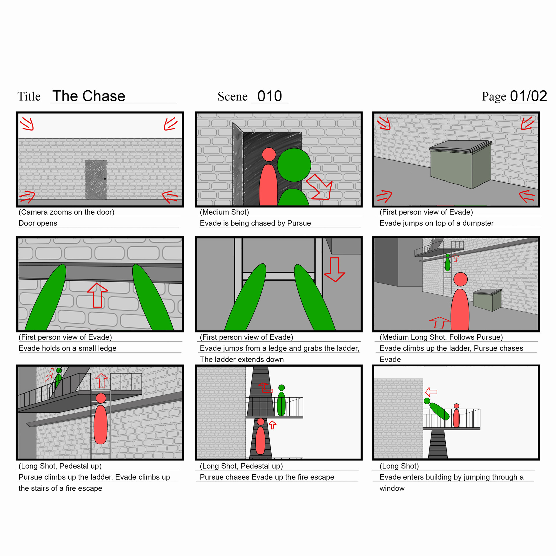 ArtStation - The Chase (Storyboard)