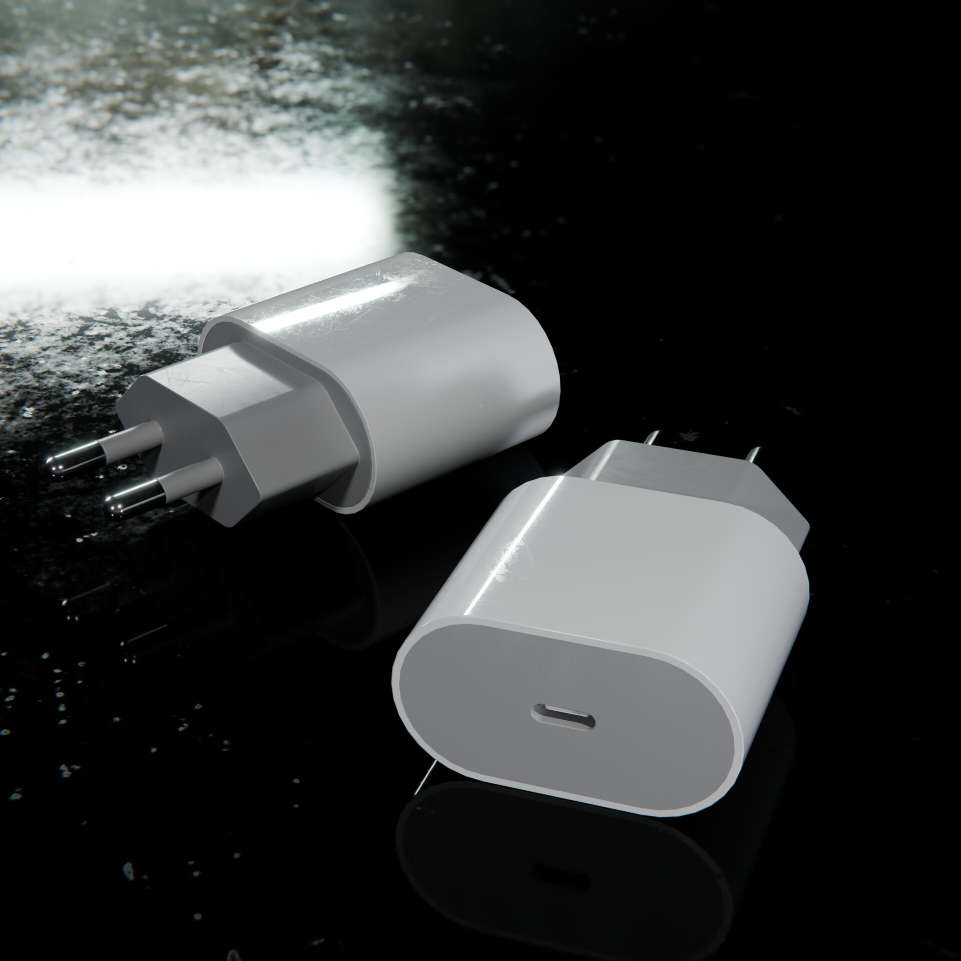 ArtStation - Apple 20w USB-C Power Adapter modeled in Blender