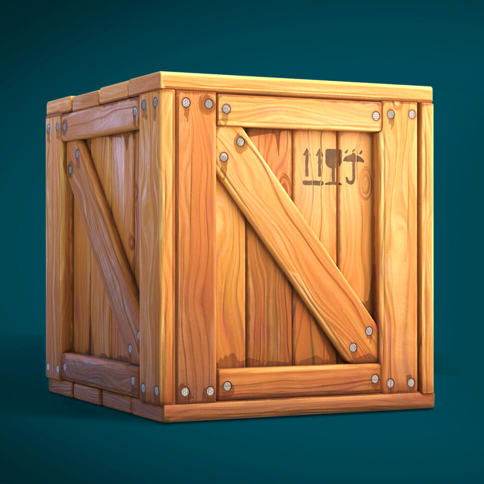 ArtStation - Stylized wooden box