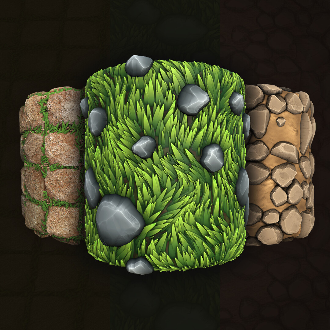 ArtStation - Stylized 3D land materials