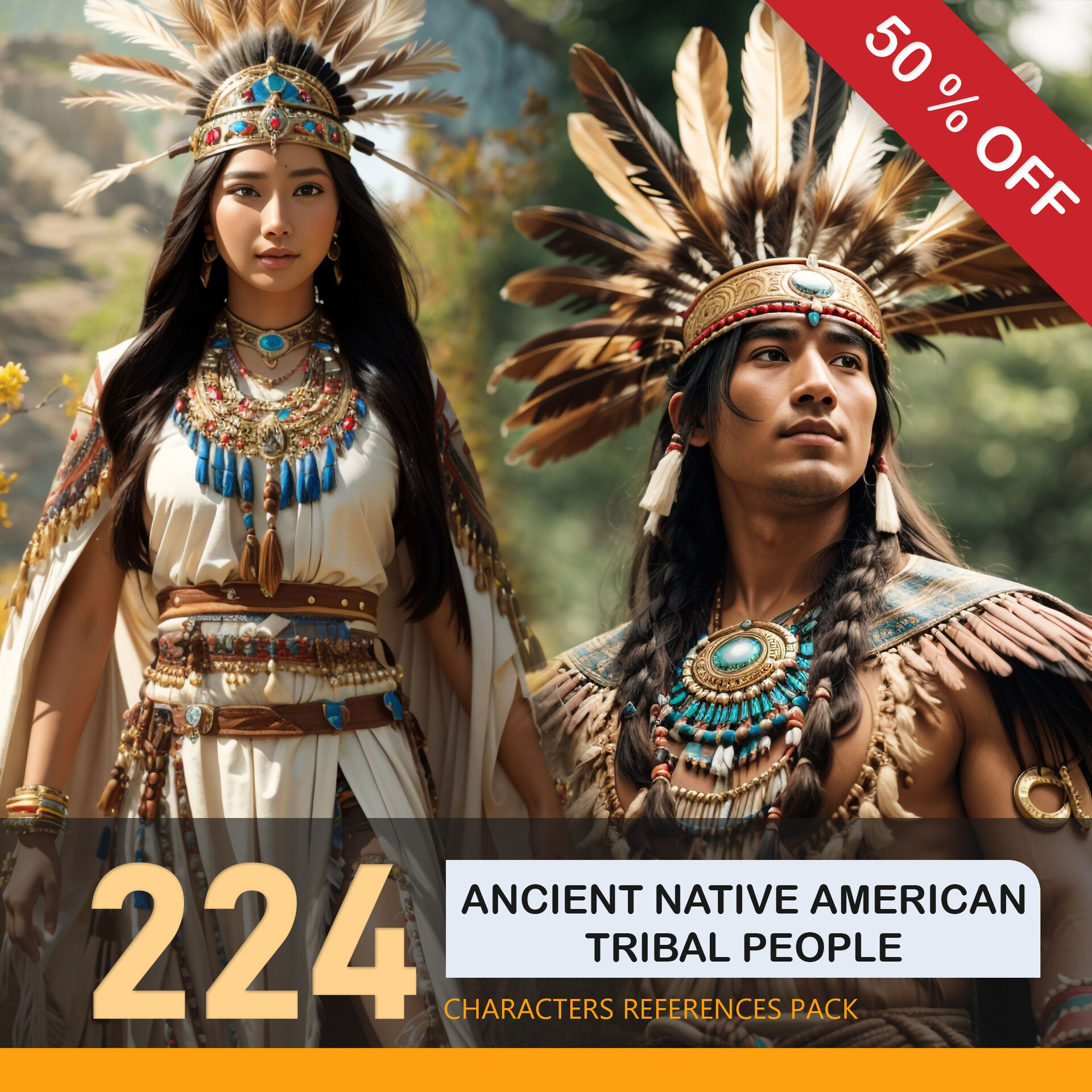 ArtStation - Get a 50% off on Ancient Native American Tribal People-4K ...