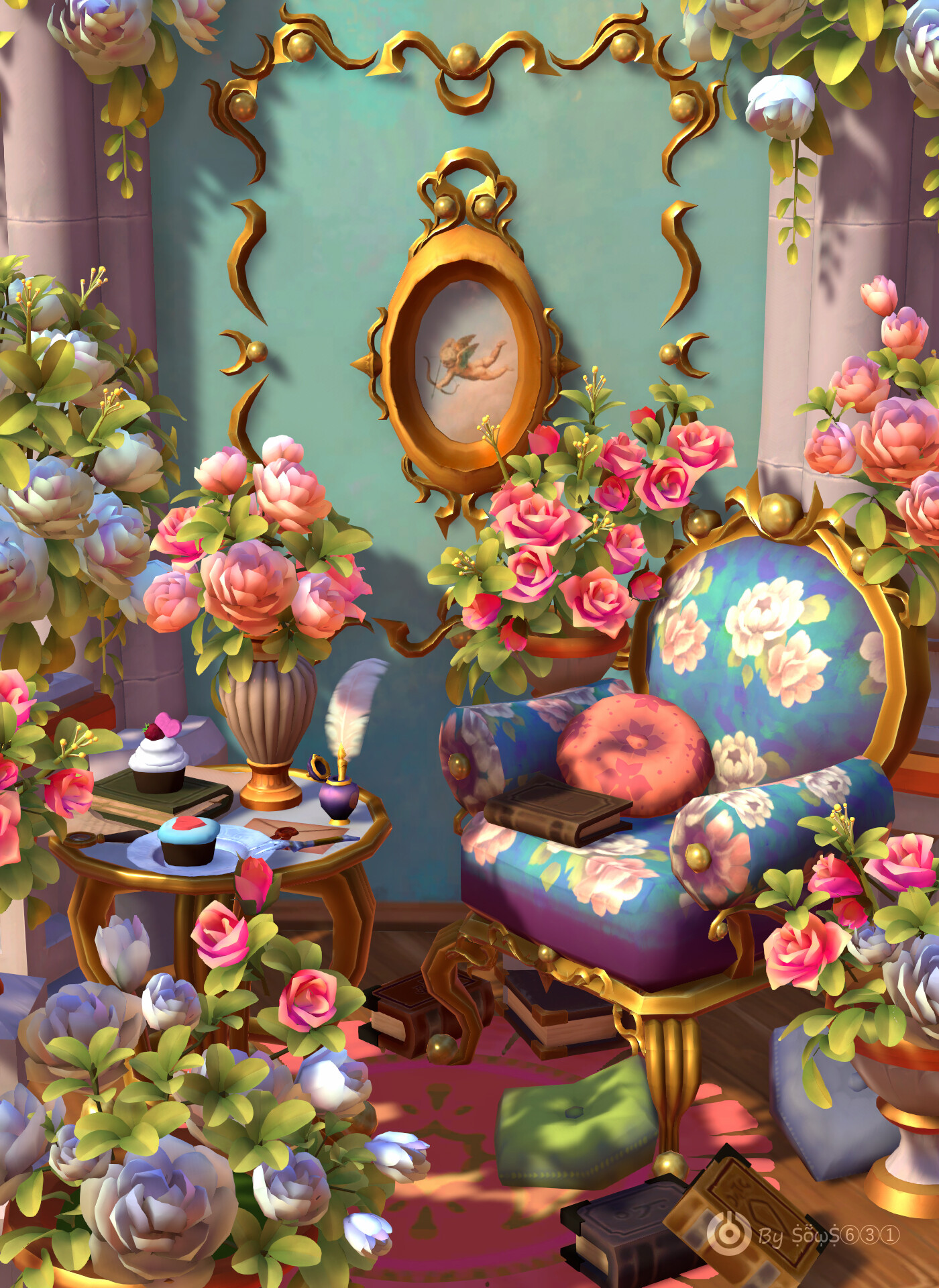 ArtStation - Spring stylized rococo: Unity3D scene