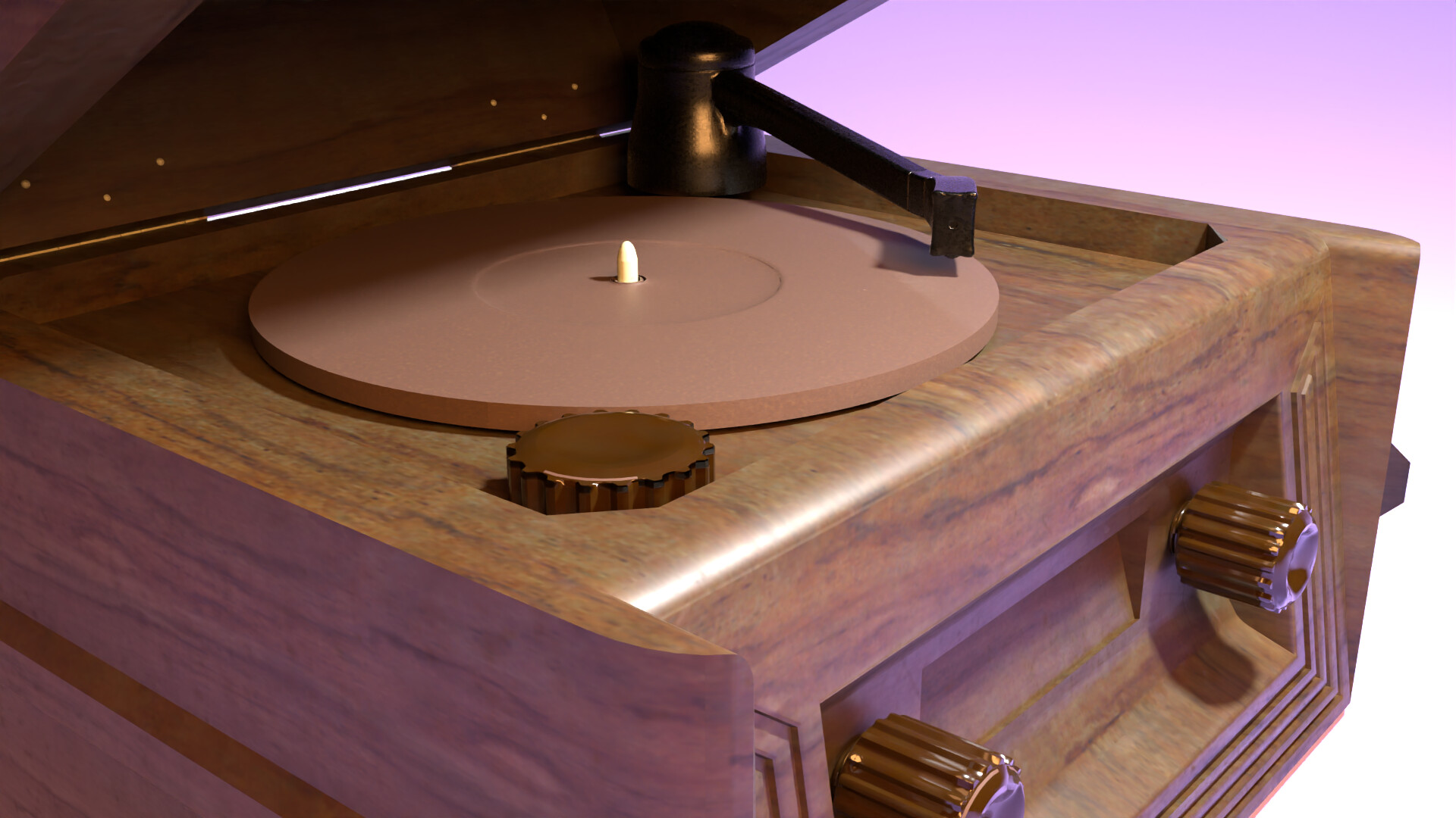 ArtStation - Record Player Hard Surface Prop.