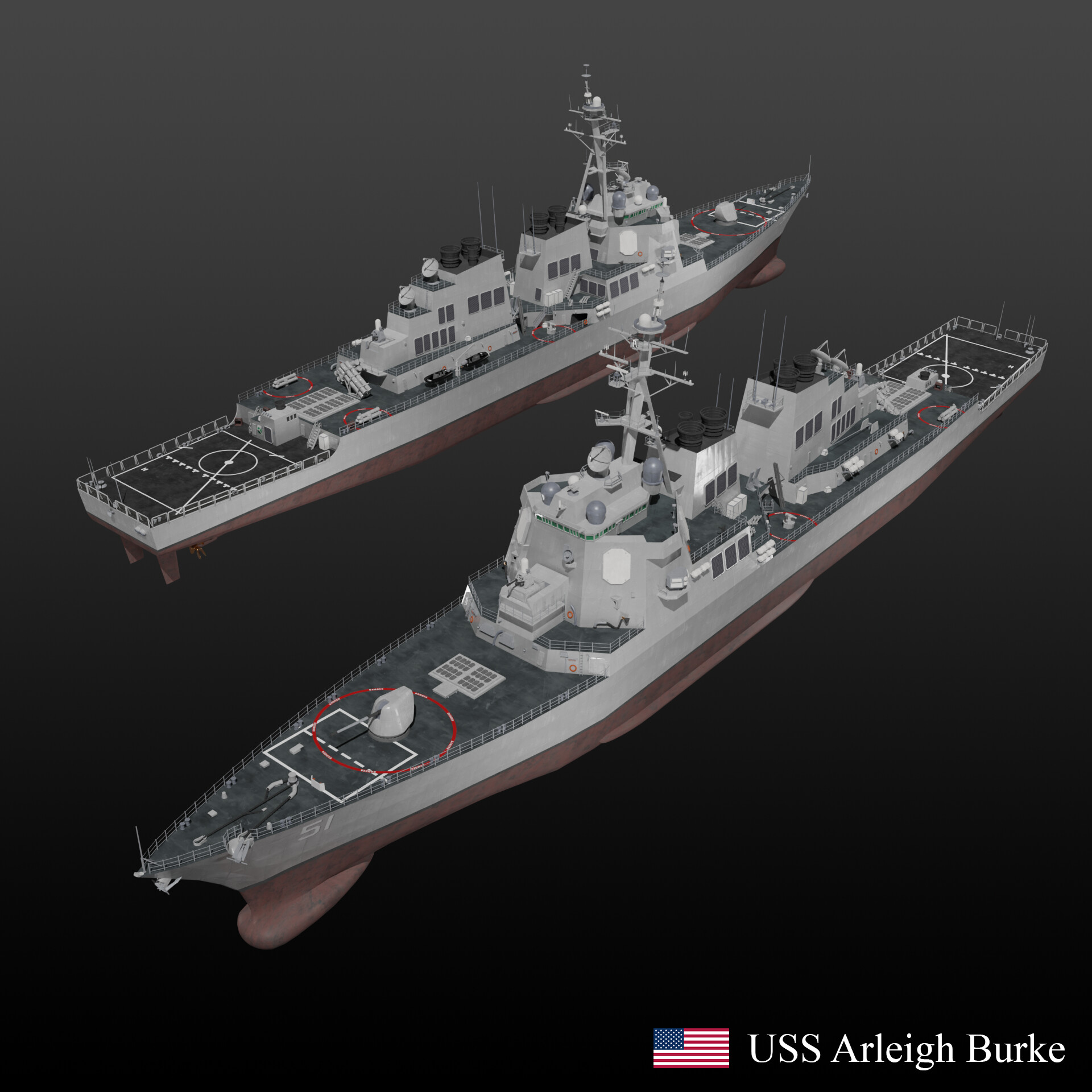 ArtStation - USS Arleigh Burke blender 3d model