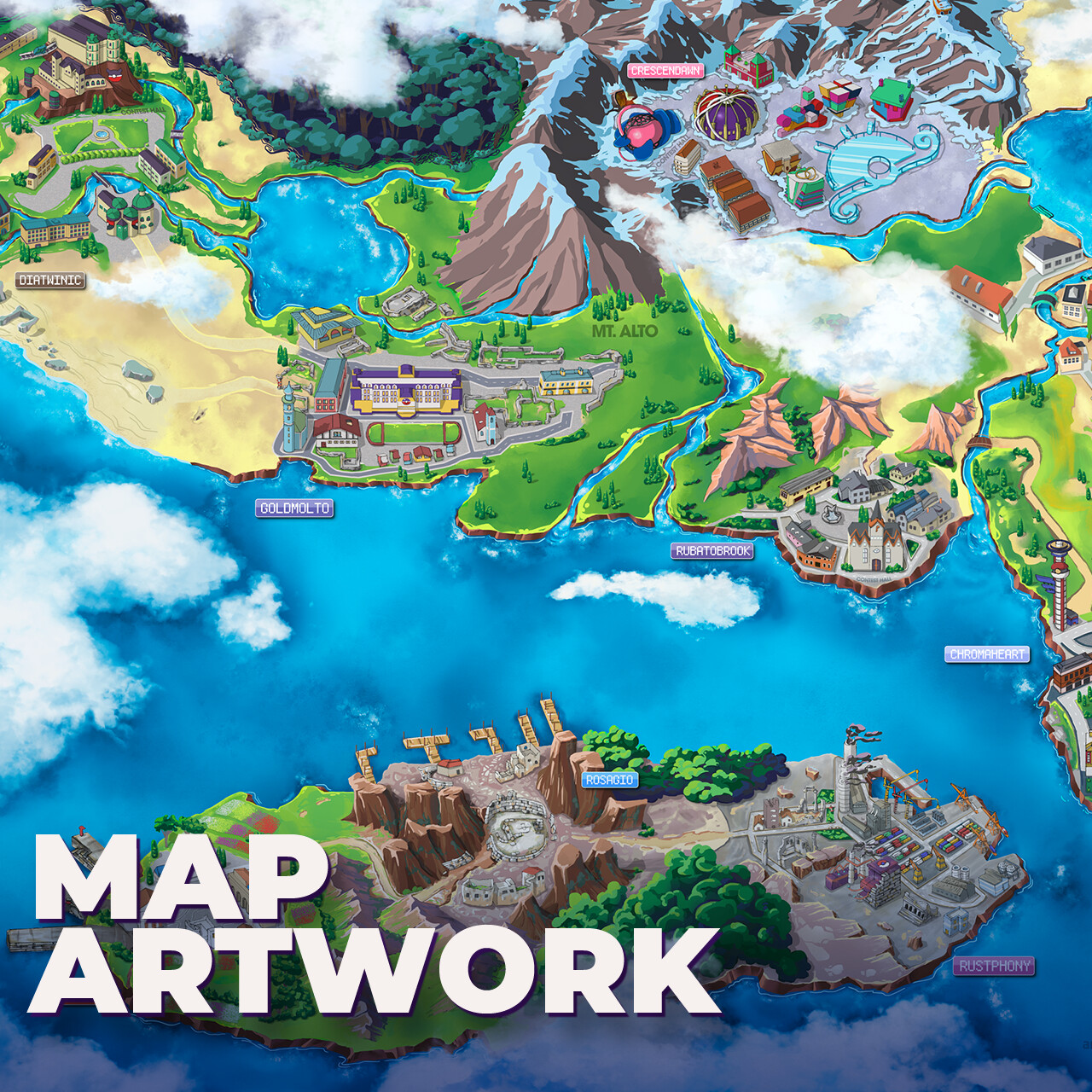 ArtStation - Pokemon Map Artwork