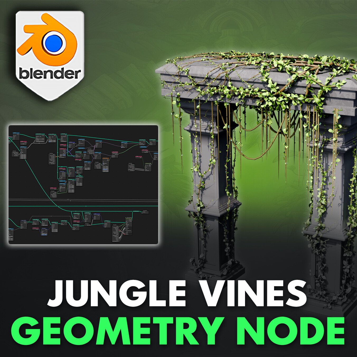 ArtStation - Blender 4 Jungle Vines Geometry Node