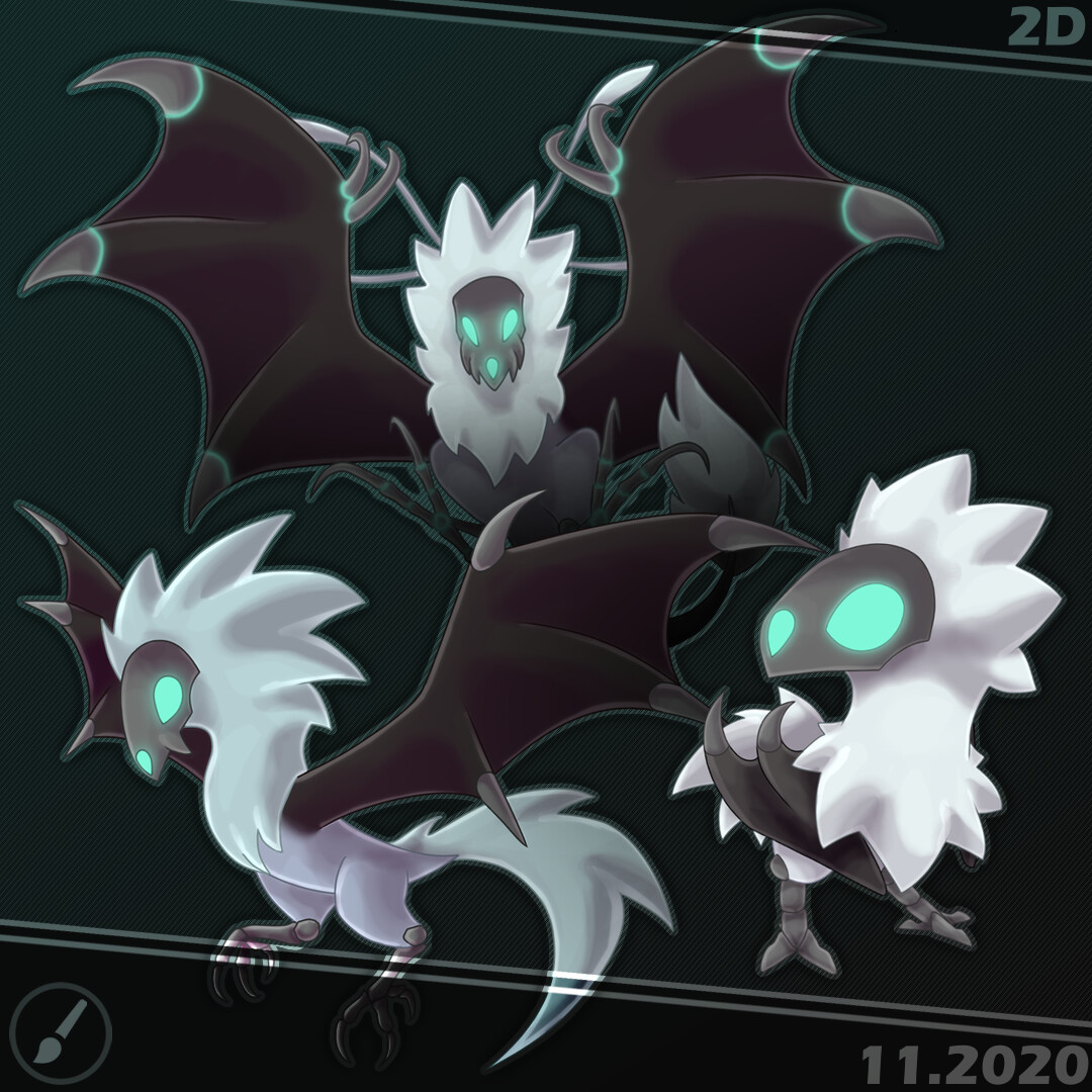 Barbara Zacharewicz - Ice Wendigo-Dragon monster family designs