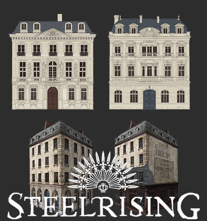 ArtStation - Steelrising : props buildings