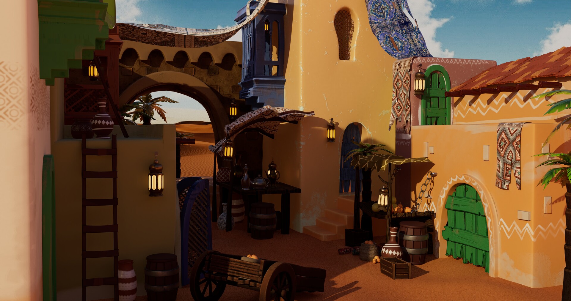 ArtStation - Arabian Market Scene
