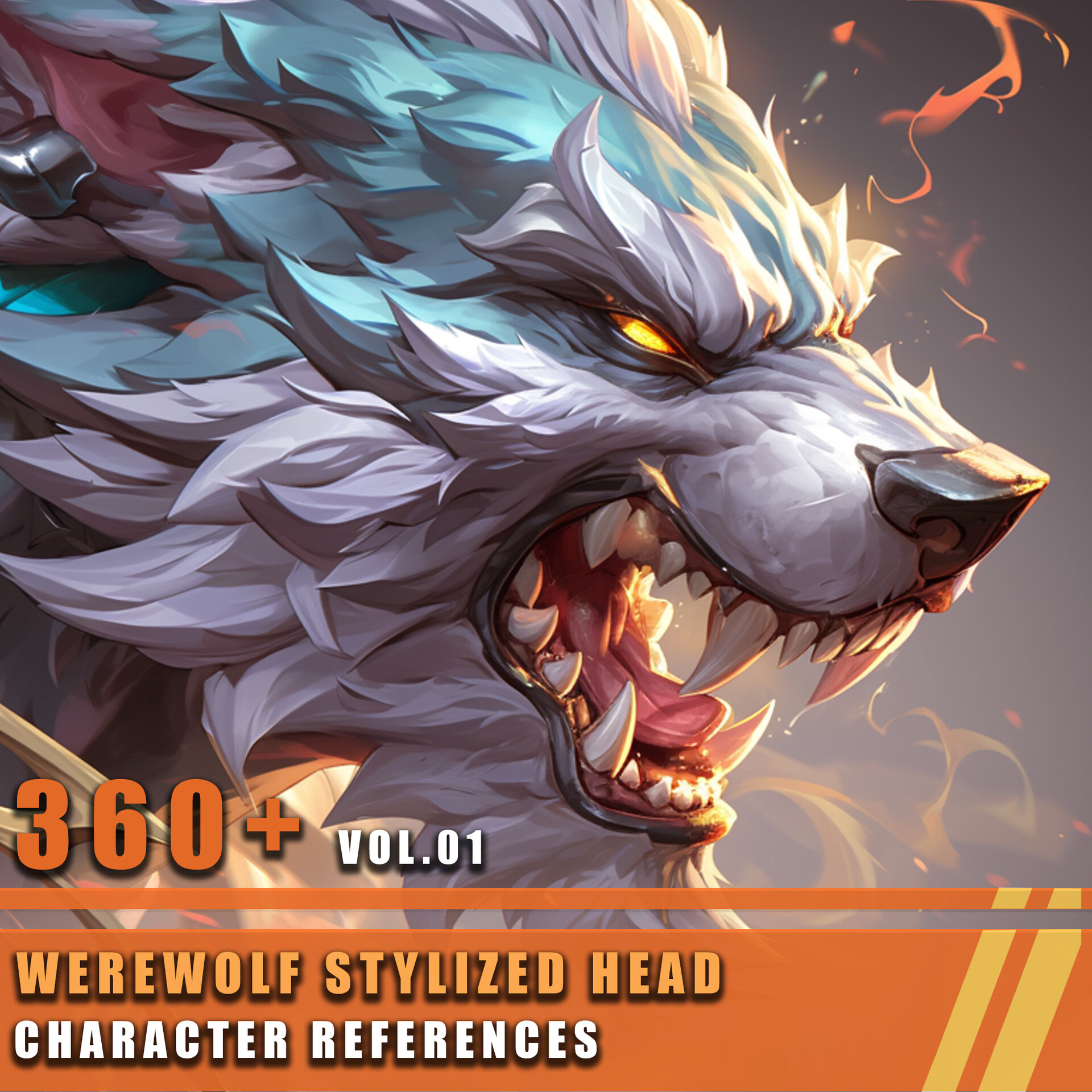 ArtStation - 360+ Werewolf Stylized Head - Character References Vol.01