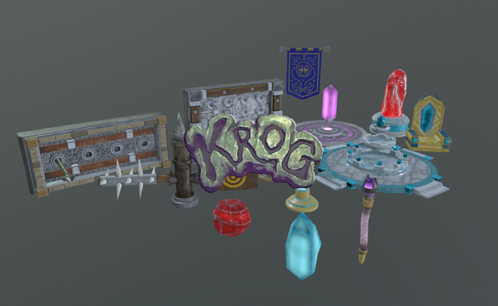 ArtStation - Krog Remake Props