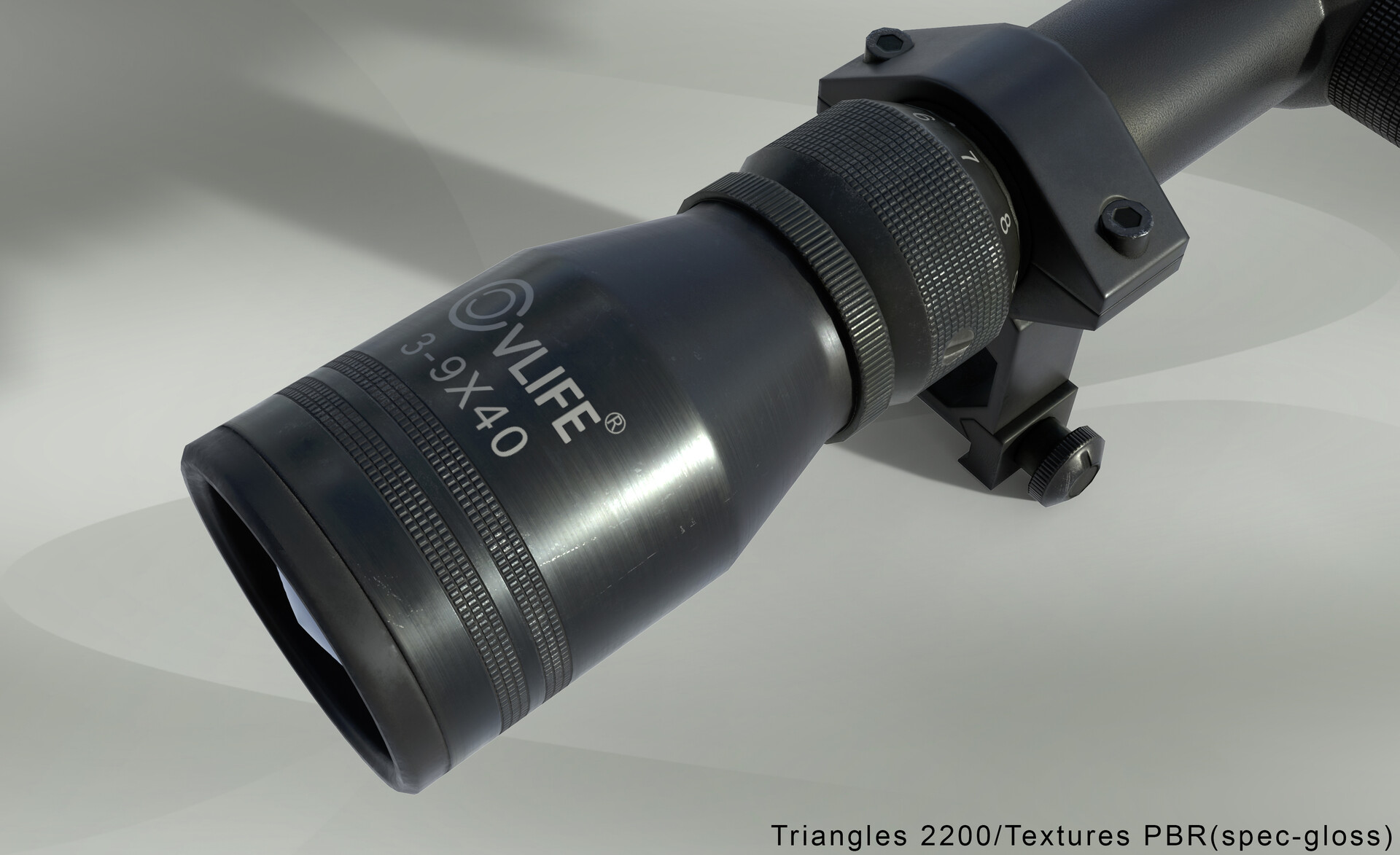 ArtStation - CVLIFE Rifle Scope Game ready model