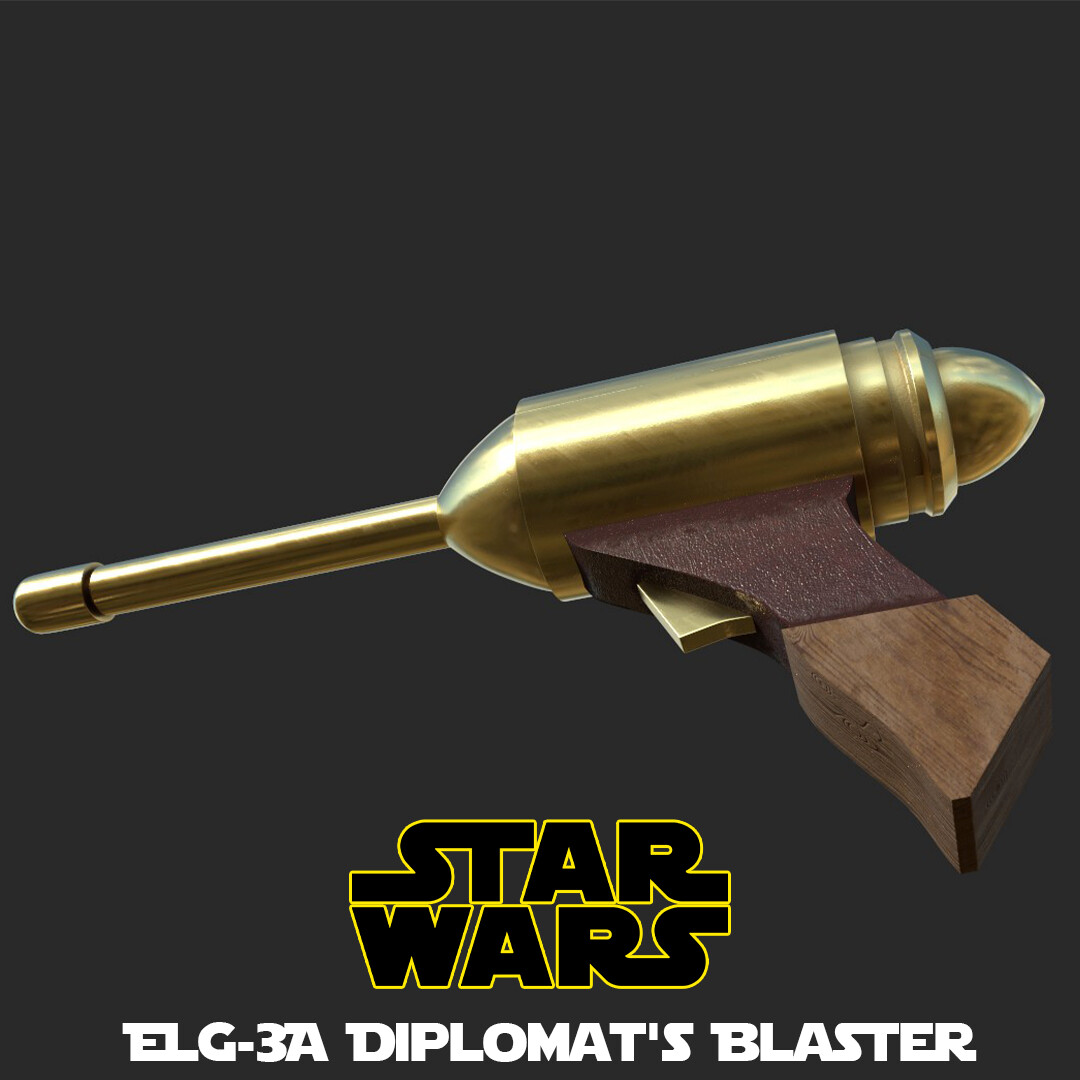 ArtStation - ELG-3A Diplomat's Blaster - Star Wars Weapon