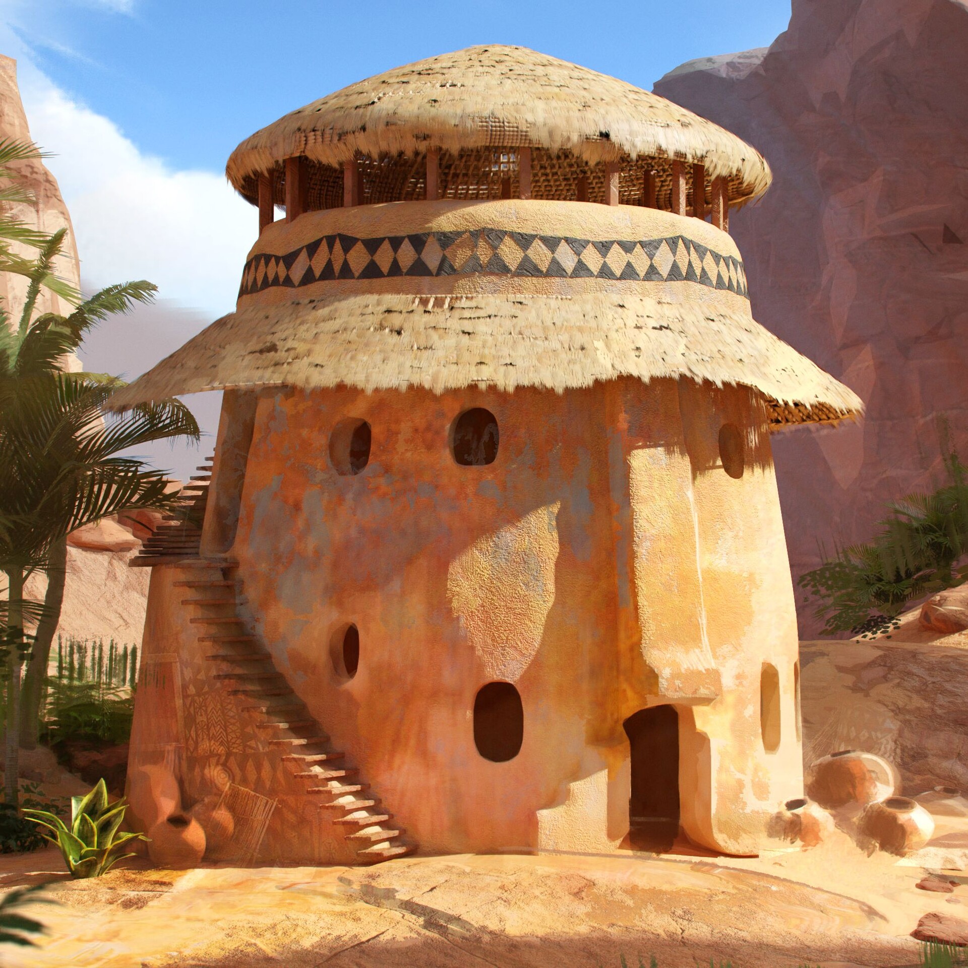 ArtStation - Mud Buildings