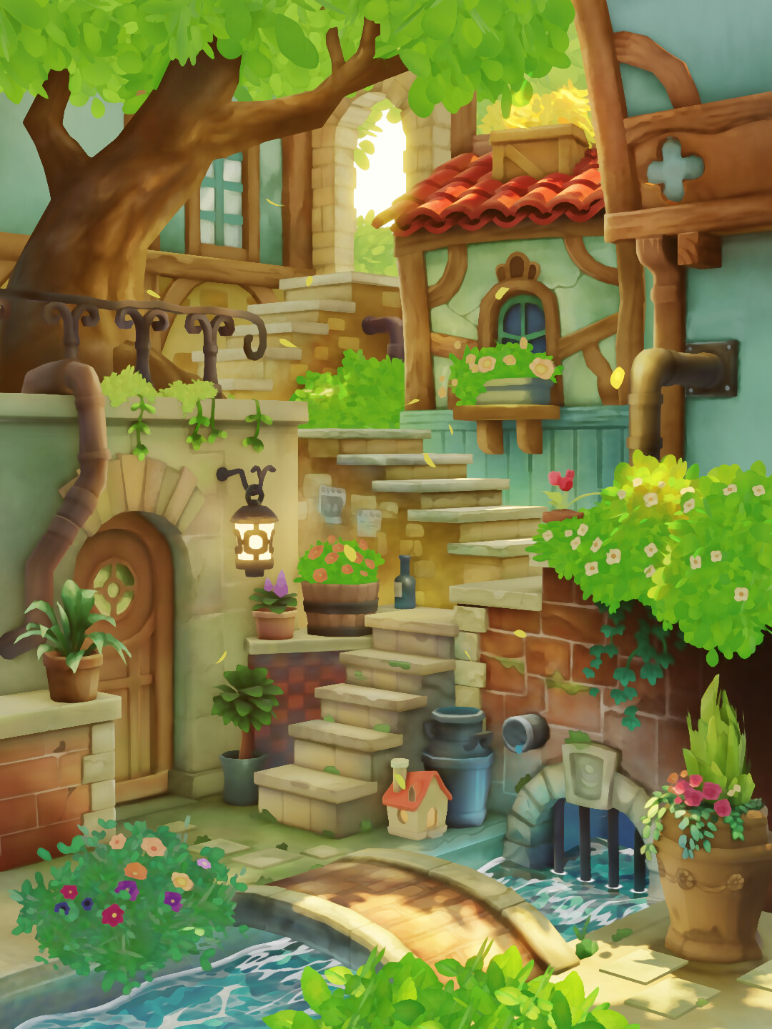 ArtStation - Cute Town Scene