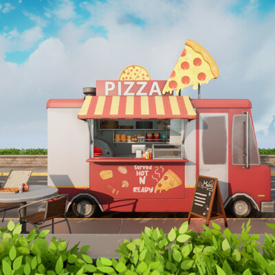 ArtStation - Stylized Pizza Truck