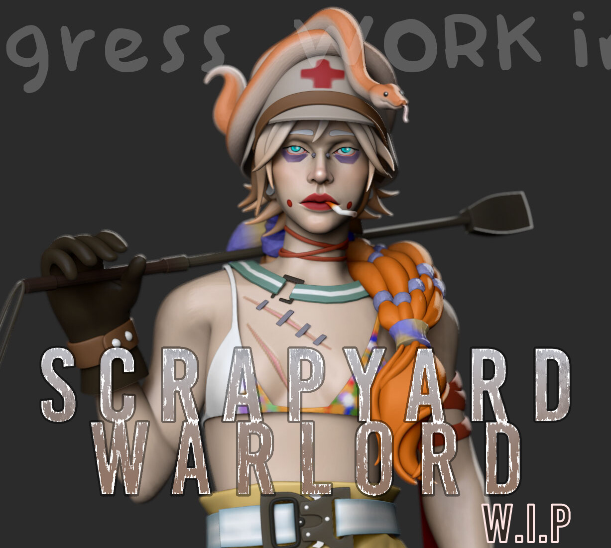 ArtStation - 3D Scrapyard Warlord - W.I.P.