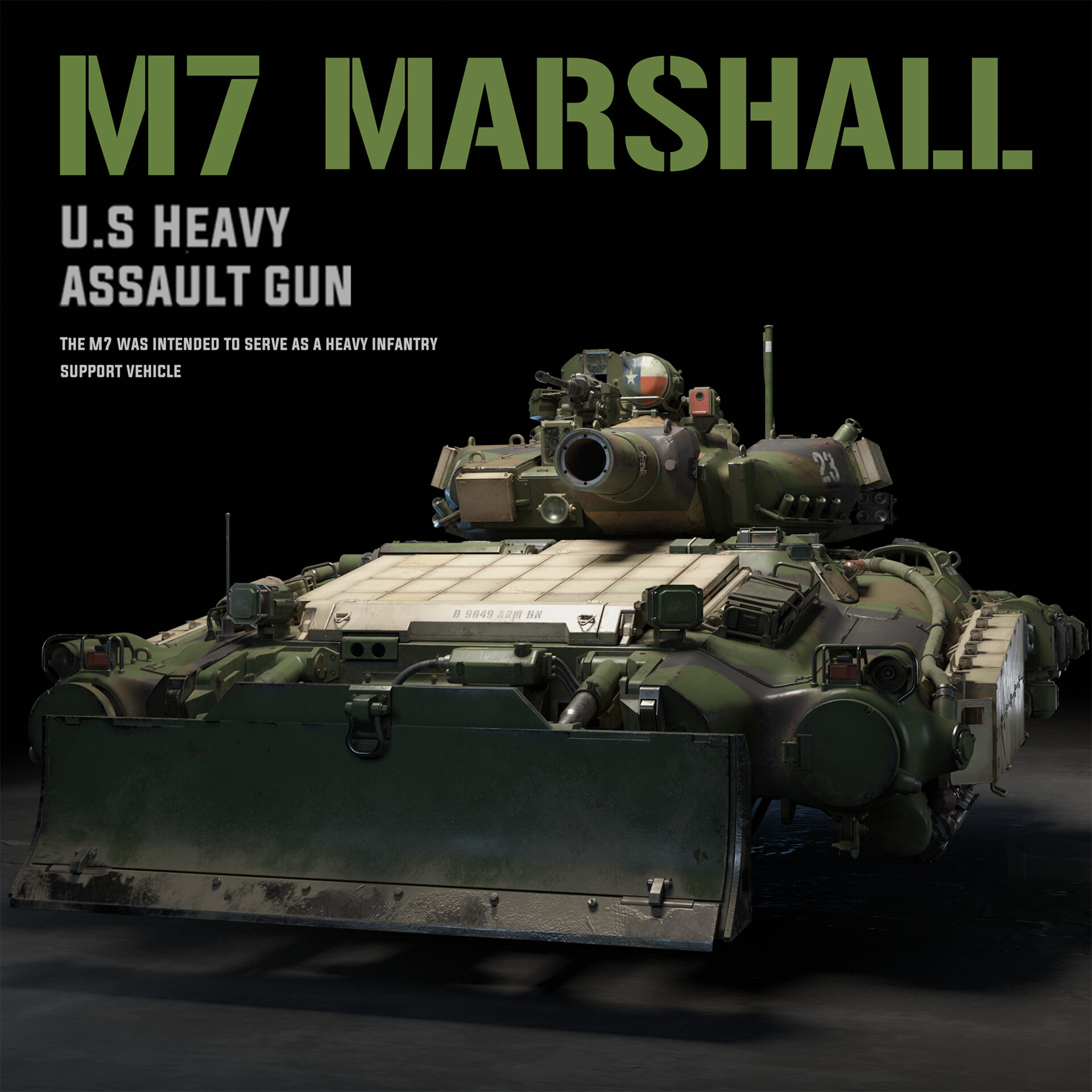 ArtStation - 架空冷战设计-M7突击炮