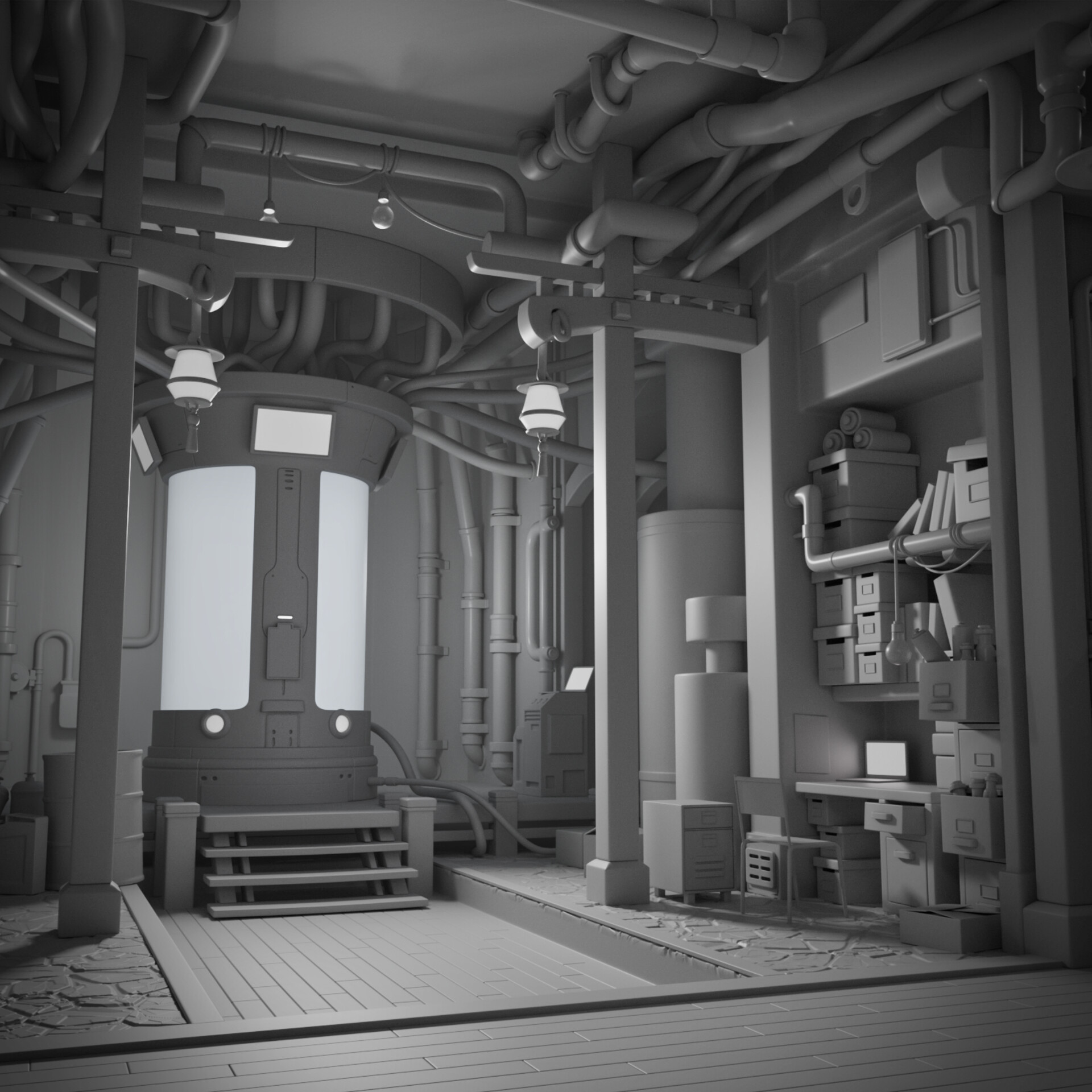 ArtStation - Subdivision Study - Danghost Basement