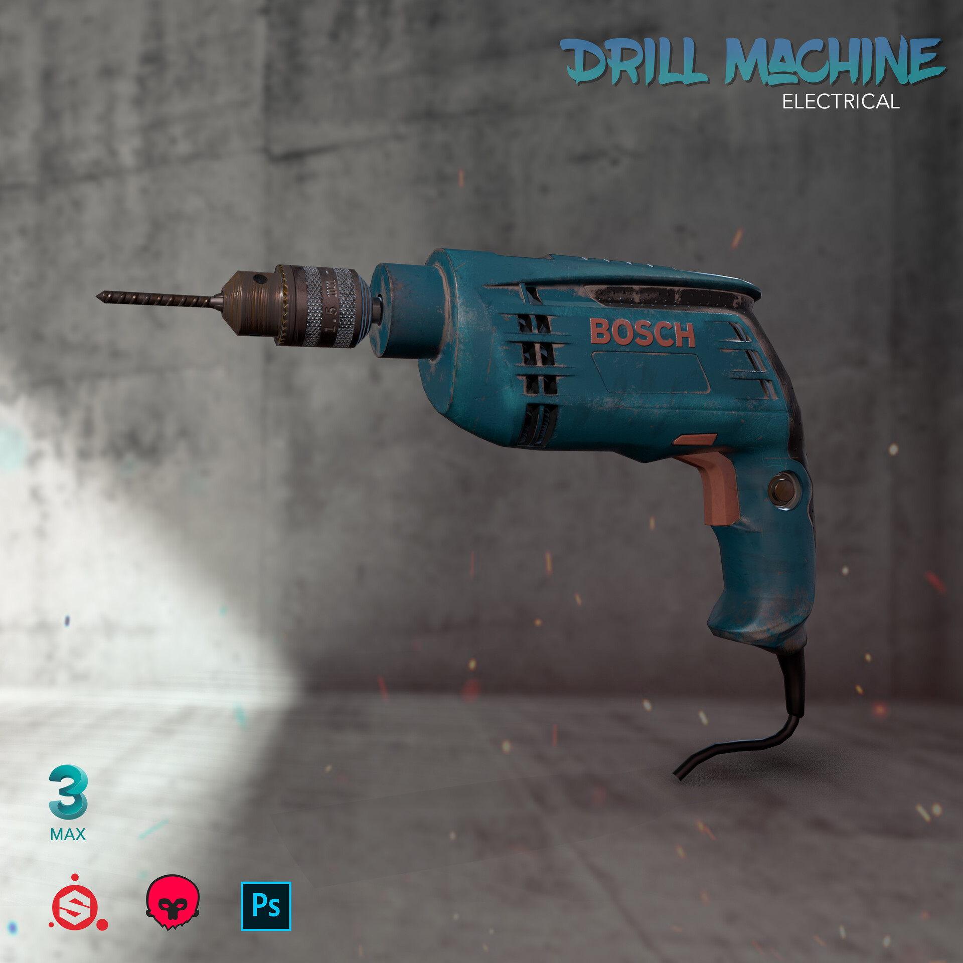 ArtStation - Drill Machine GSB 450