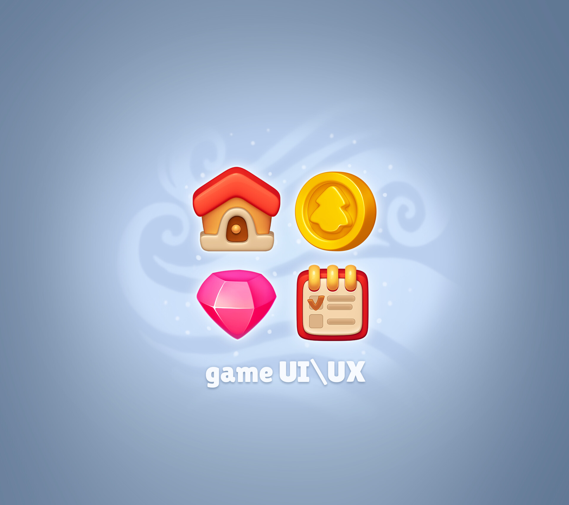 ArtStation - game UI\UX for Christmas game