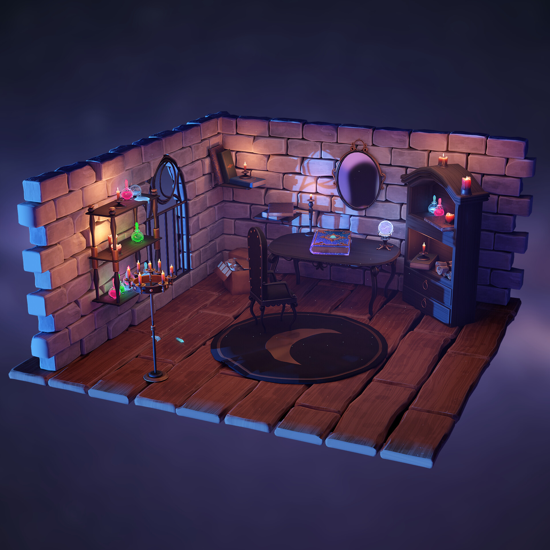 ArtStation - Witch's study (retextured)