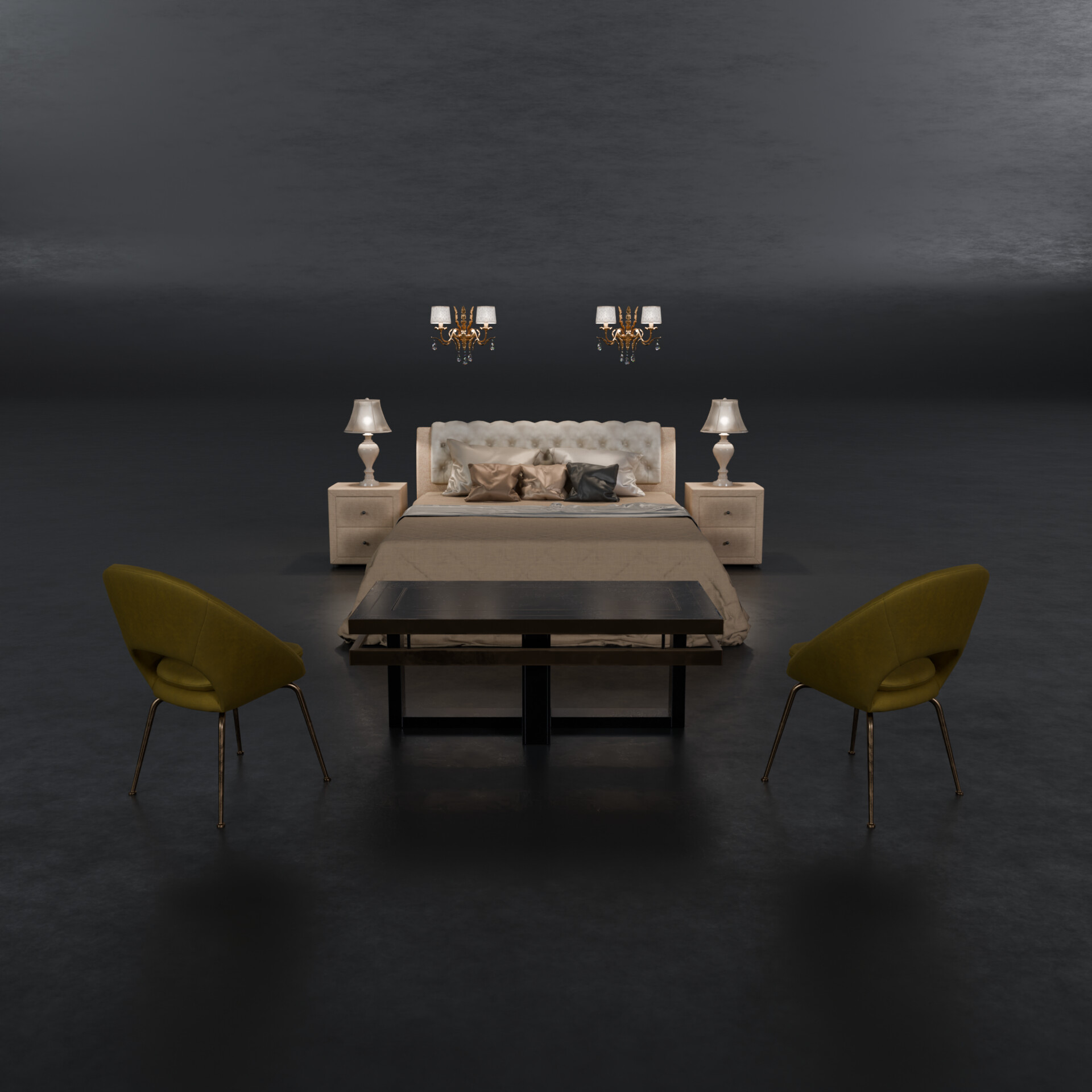 ArtStation - Set of optimized bedroom furniture