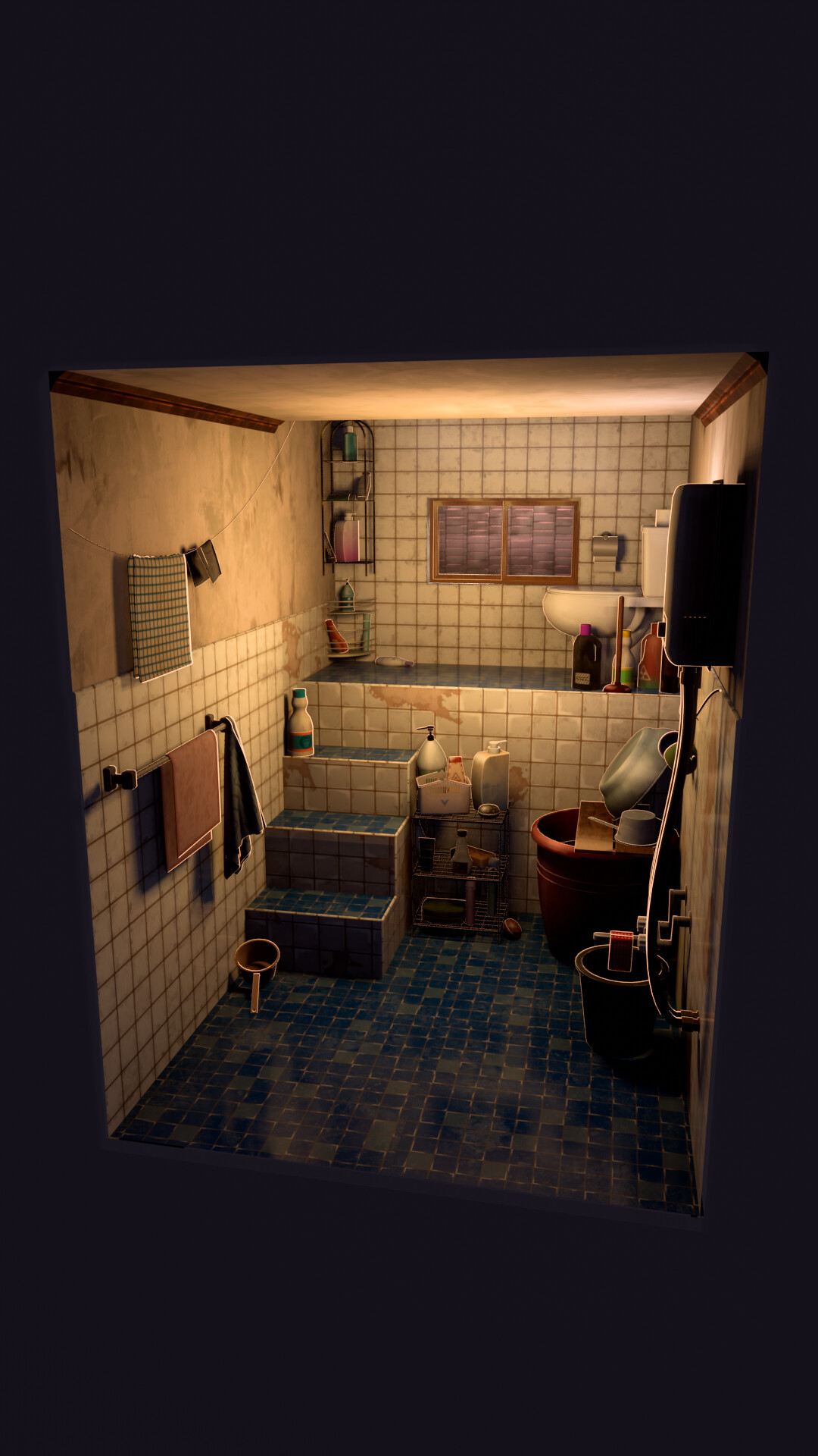 ArtStation - A toilet scene from Parasite
