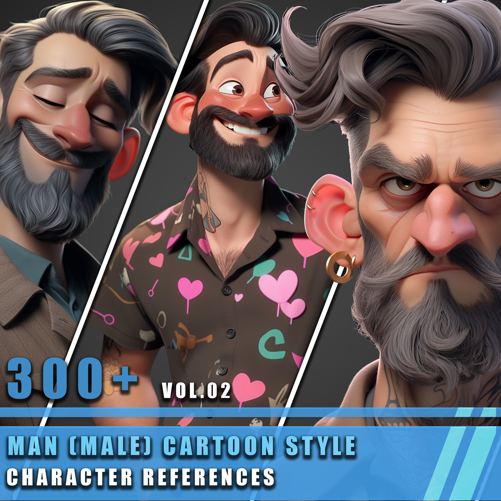 ArtStation - 300+ Man Male Cartoon Style - Character References Vol.02