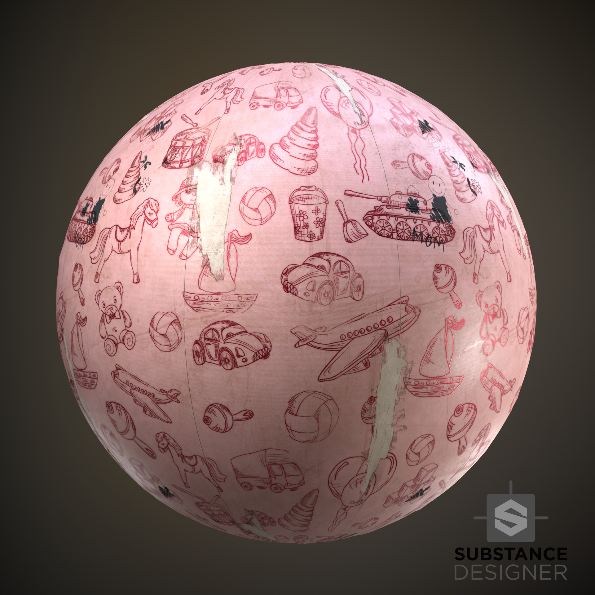 ArtStation - Old wallpaper - Substance Designer