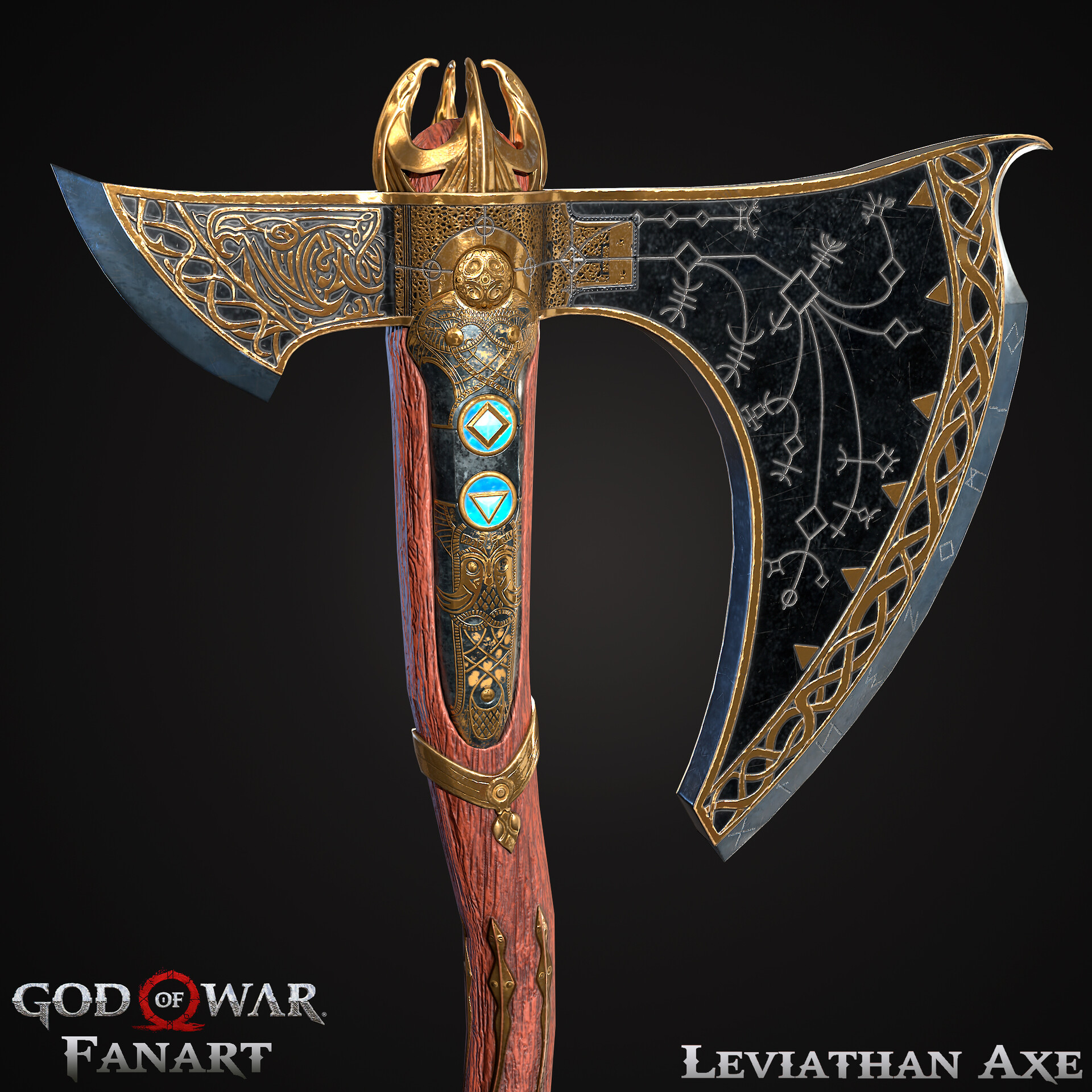 ArtStation - Krato's Leviathan Axe - God of War Fanart - Game Ready ArtStation - Krato's Leviathan Axe - God of War Fanart - Game Ready