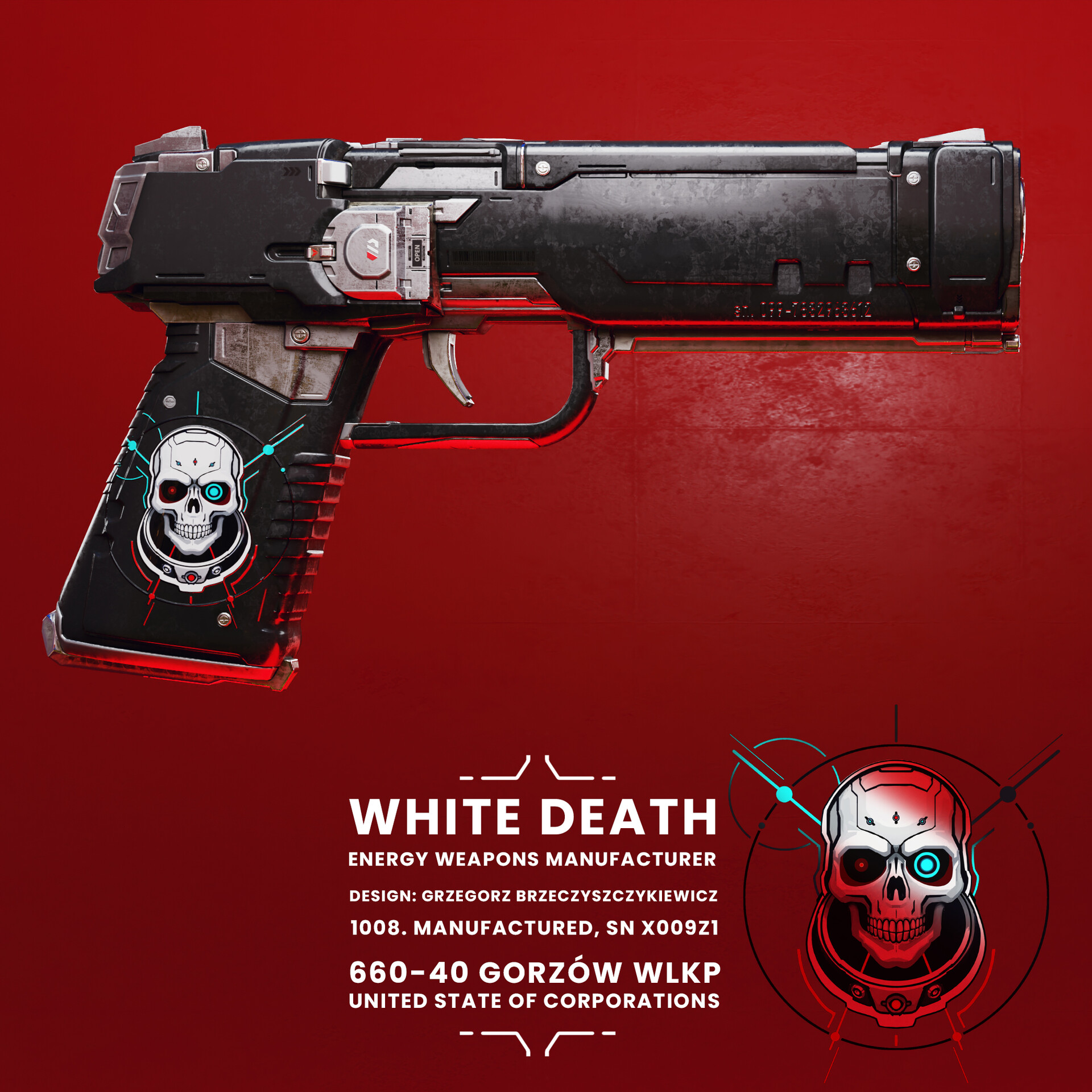 ArtStation - Sci Fi Pistol_BlackandWhite