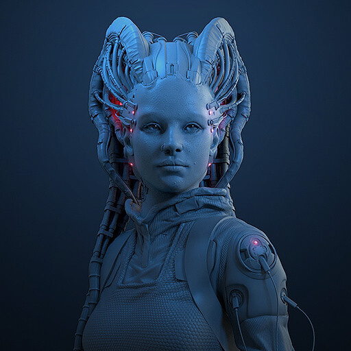 ArtStation - a cyber girl