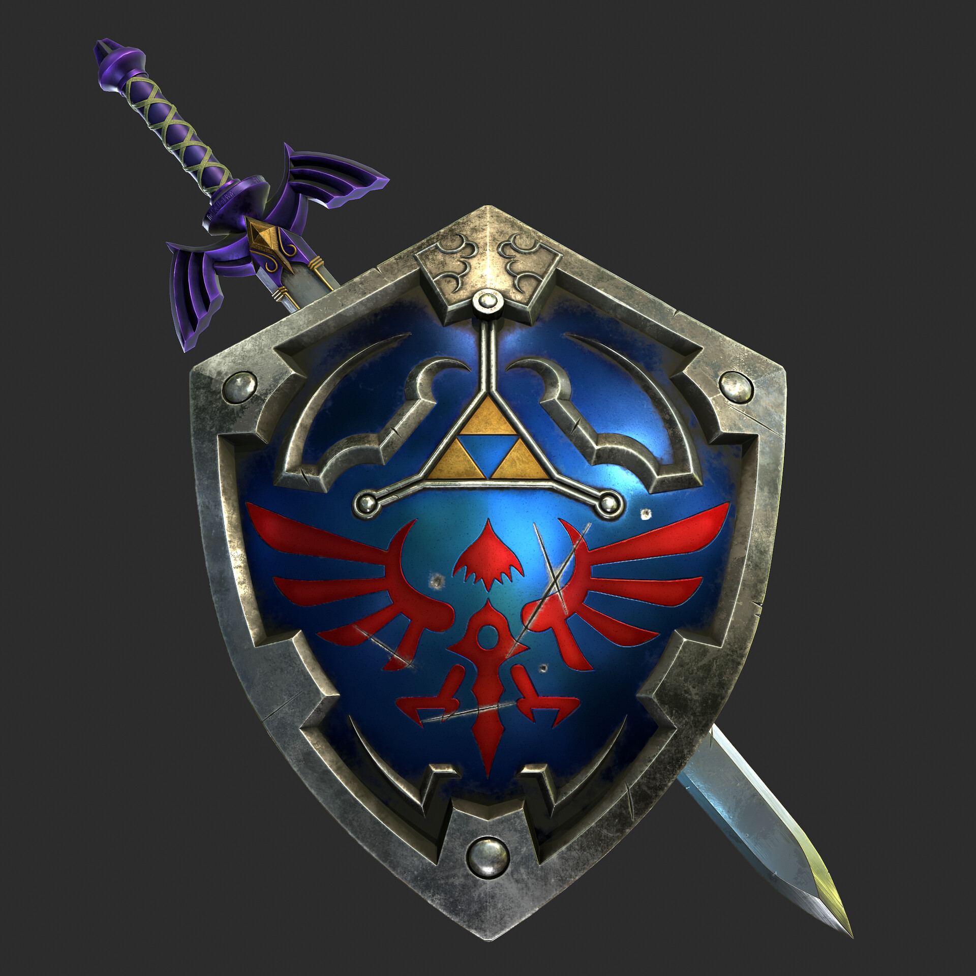 ArtStation - Master Sword and Hylian Shield