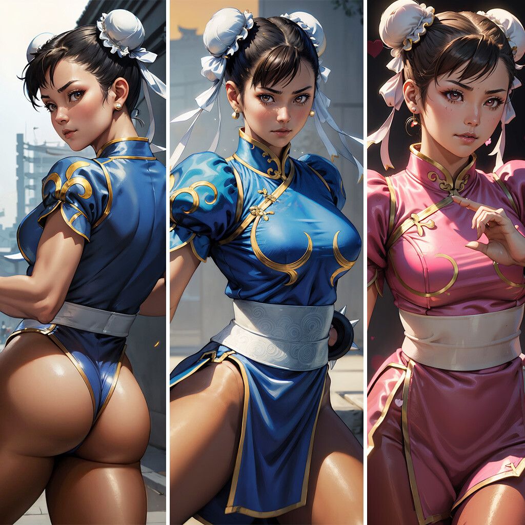 ArtStation - Chun Li (Street Fighter) + Valentine's Day version