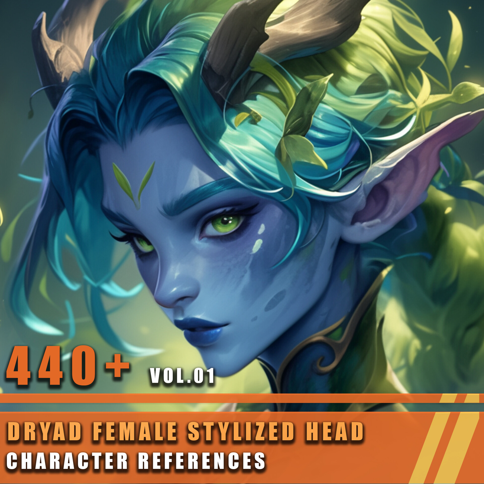 ArtStation - 440+ Dryad Female Stylized Head - Character References Vol.01