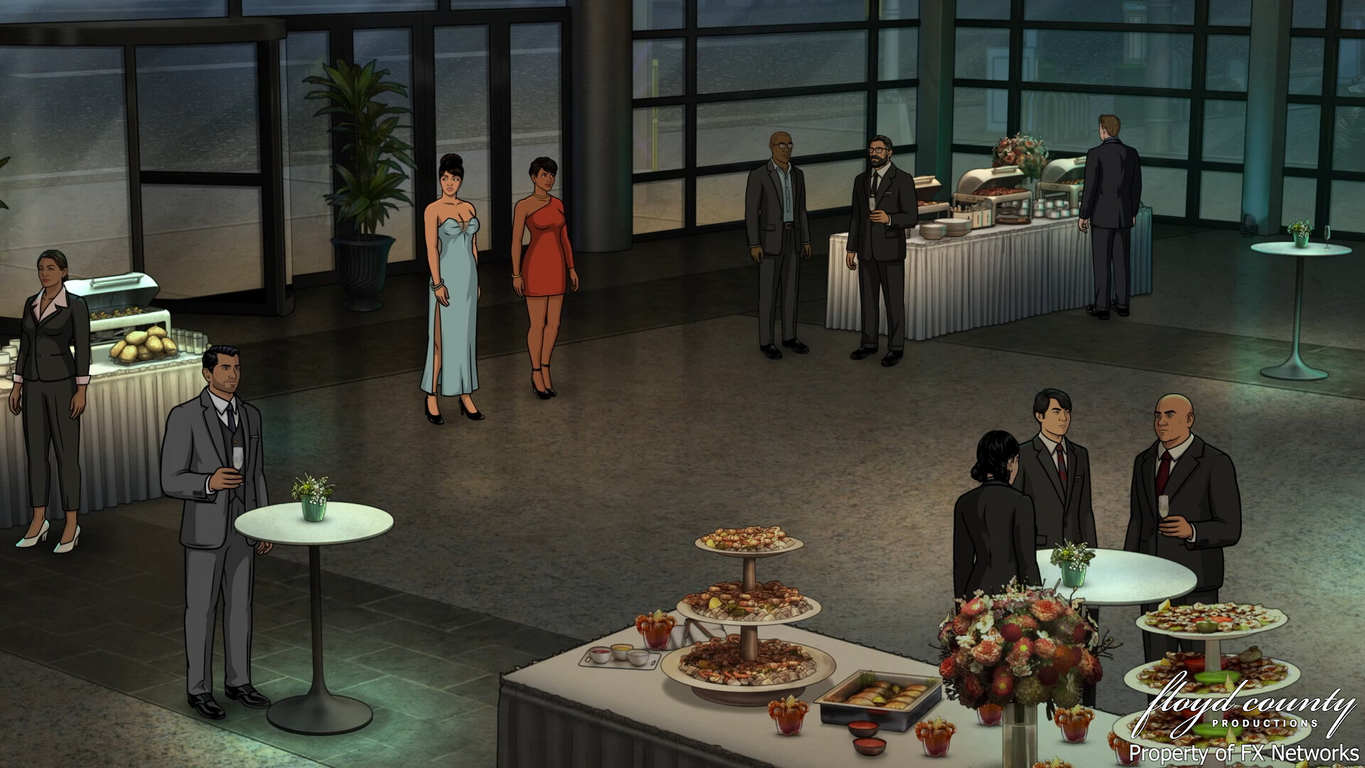 ArtStation - Archer S14 E04 3D Environment: Vegas Office Lobby