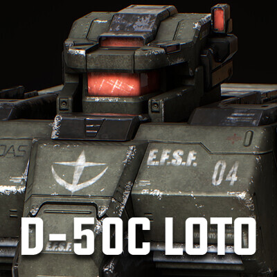 ArtStation - D-50C Loto Fan Art from Mobile Suit Gundam