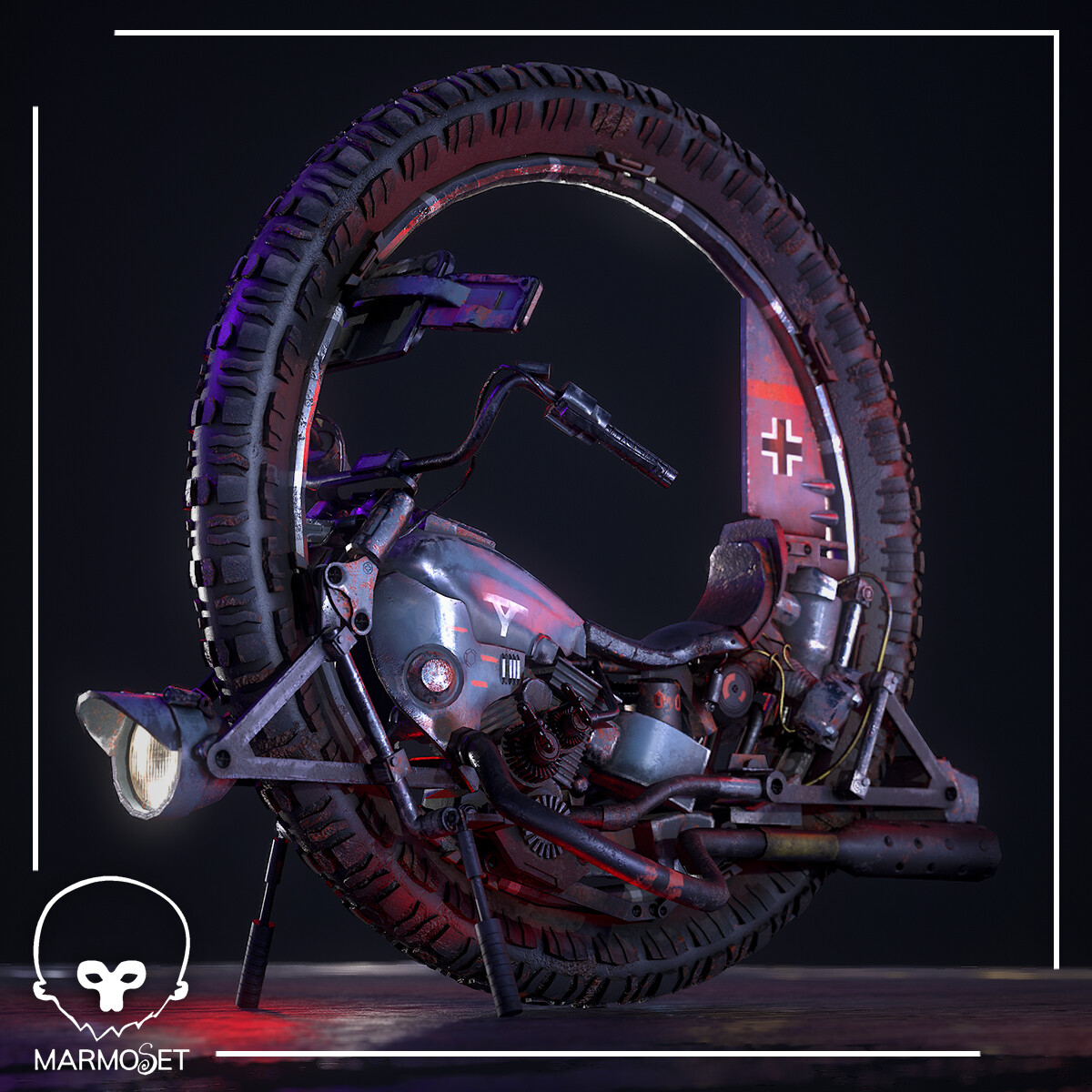 ArtStation - Sci-Fi Monowheel 3D Model Inspired by Wolfenstein 2