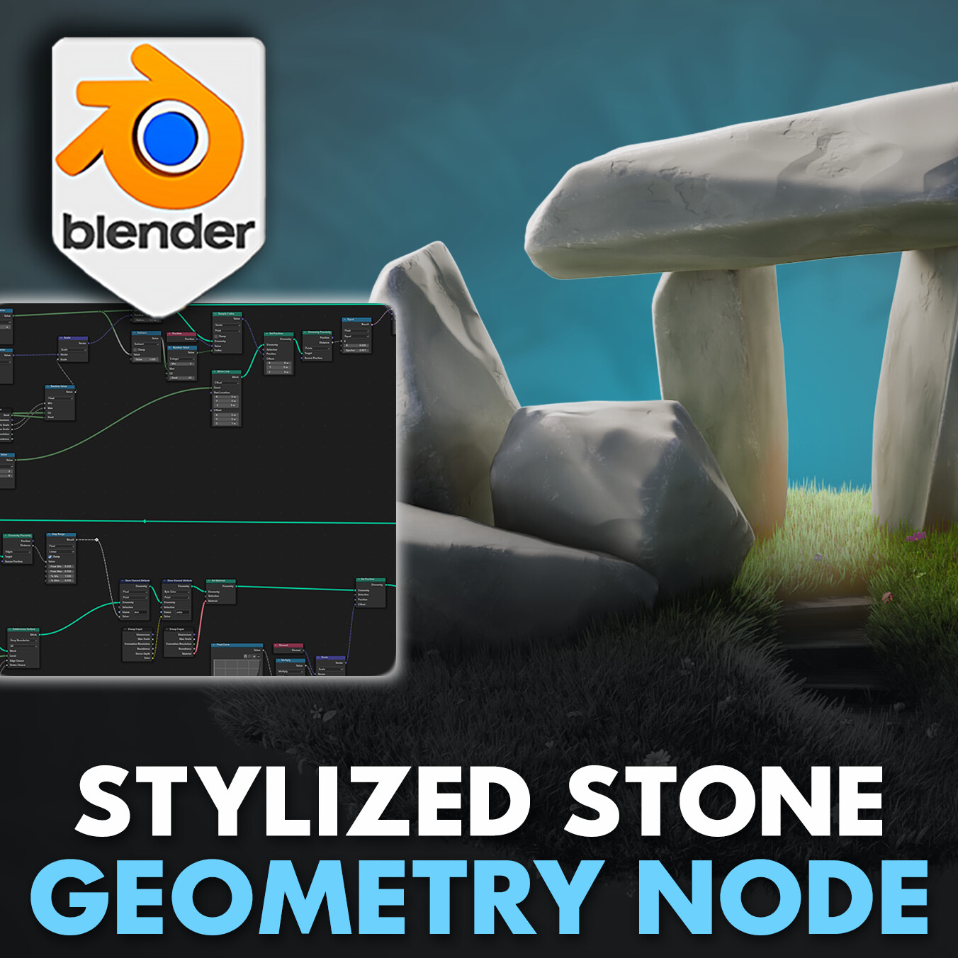 ArtStation - Blender 4 Stylized Stone Geometry Node