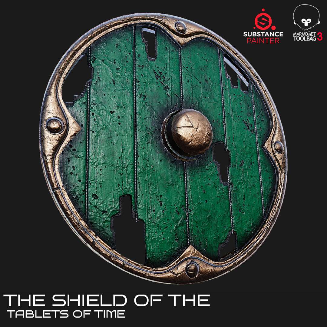 ArtStation - The Shield of the Tablets of Time - Game Ready Model