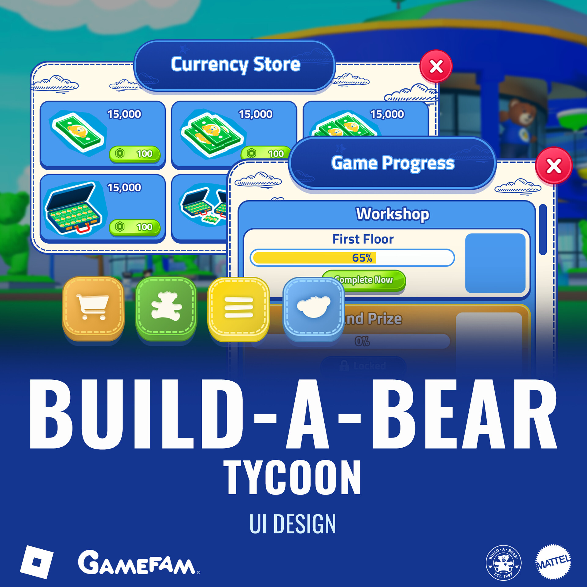 ArtStation - Build-A-Bear Tycoon UI Design