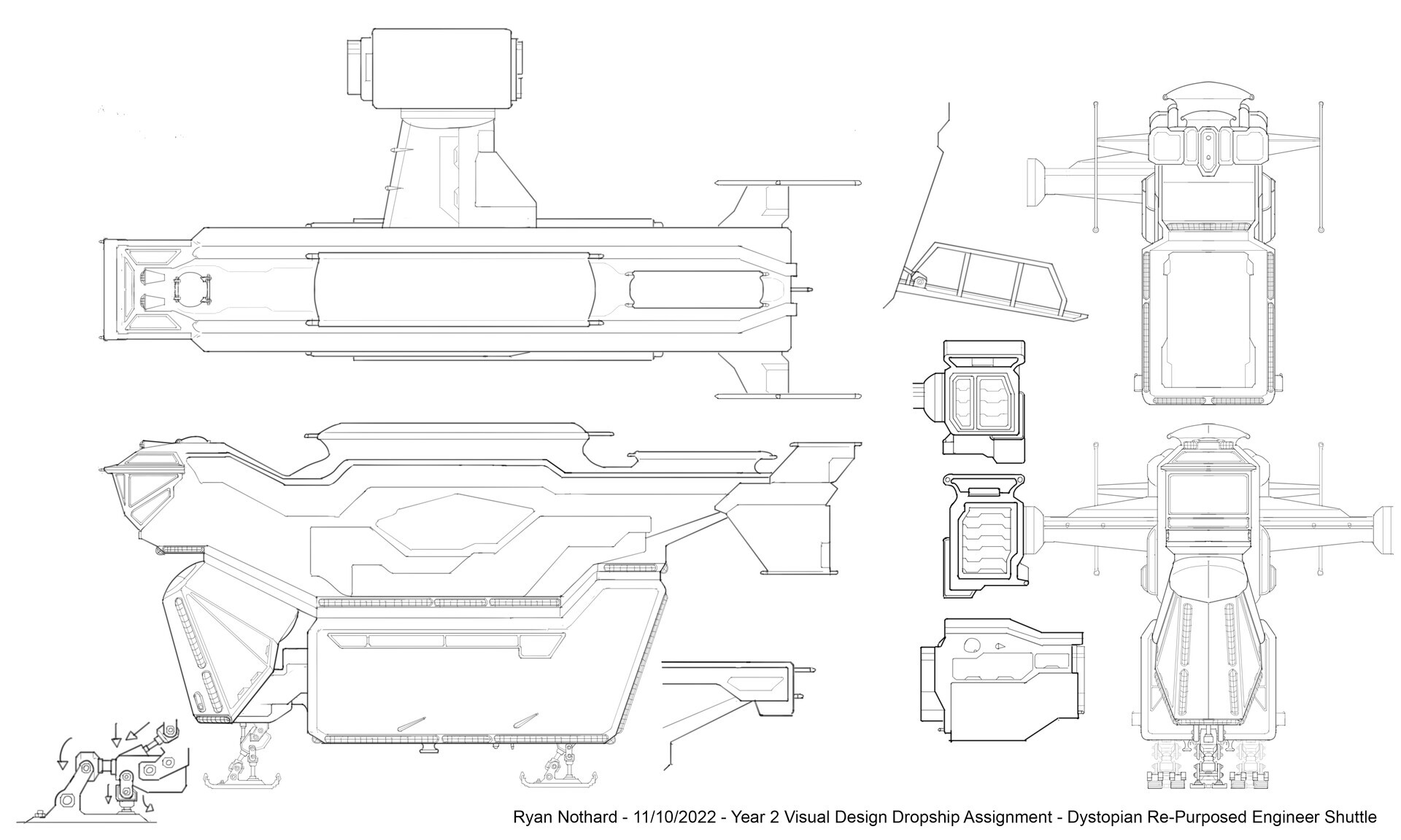 ArtStation - Dystopian Dropship Design