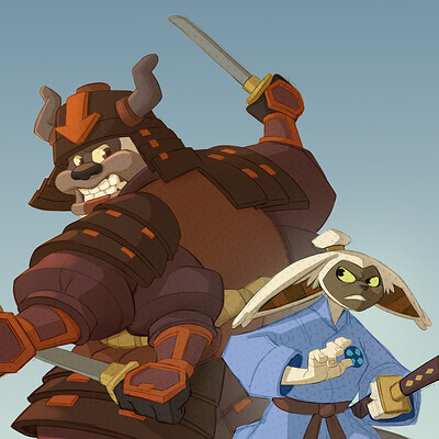 ArtStation - Samurai Momo vs Samurai Appa