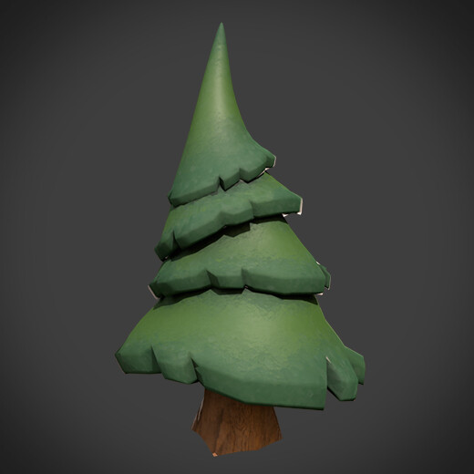 ArtStation - Stylized fir tree