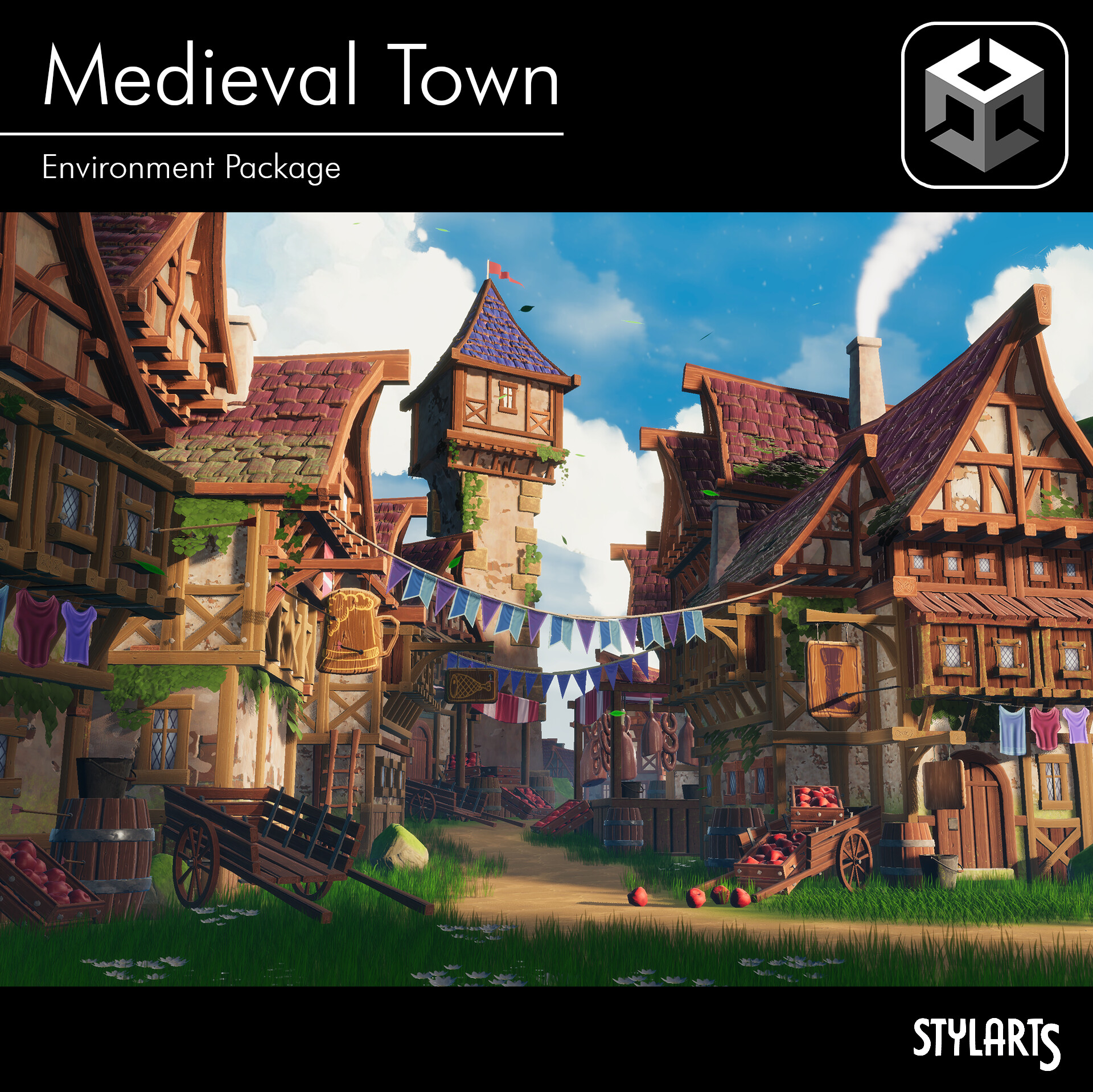 ArtStation - Modular Stylized Medieval Town - Unity Recreate