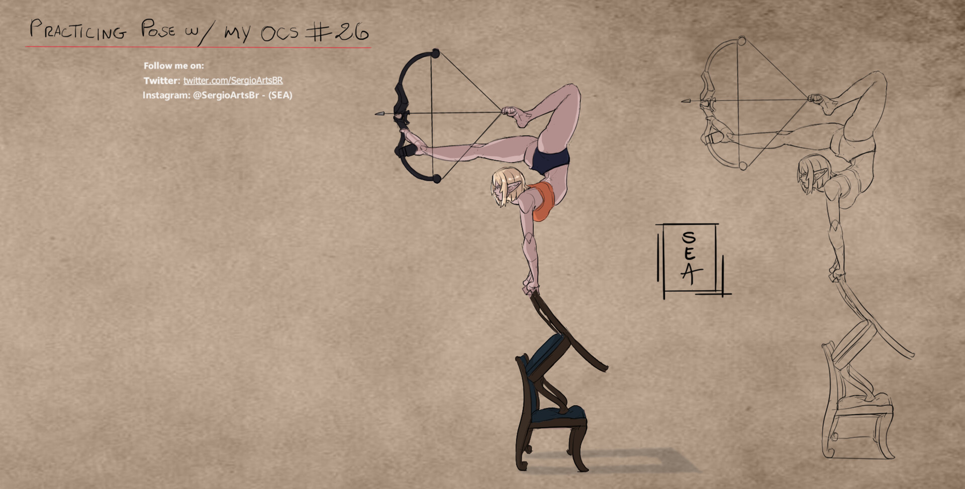 ArtStation - Practicing pose With My Ocs #26