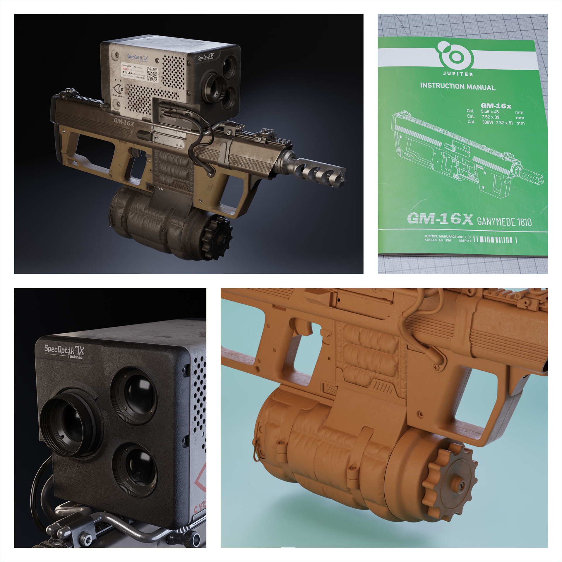 ArtStation - Jupiter GM16x - Smart Rifle Concept