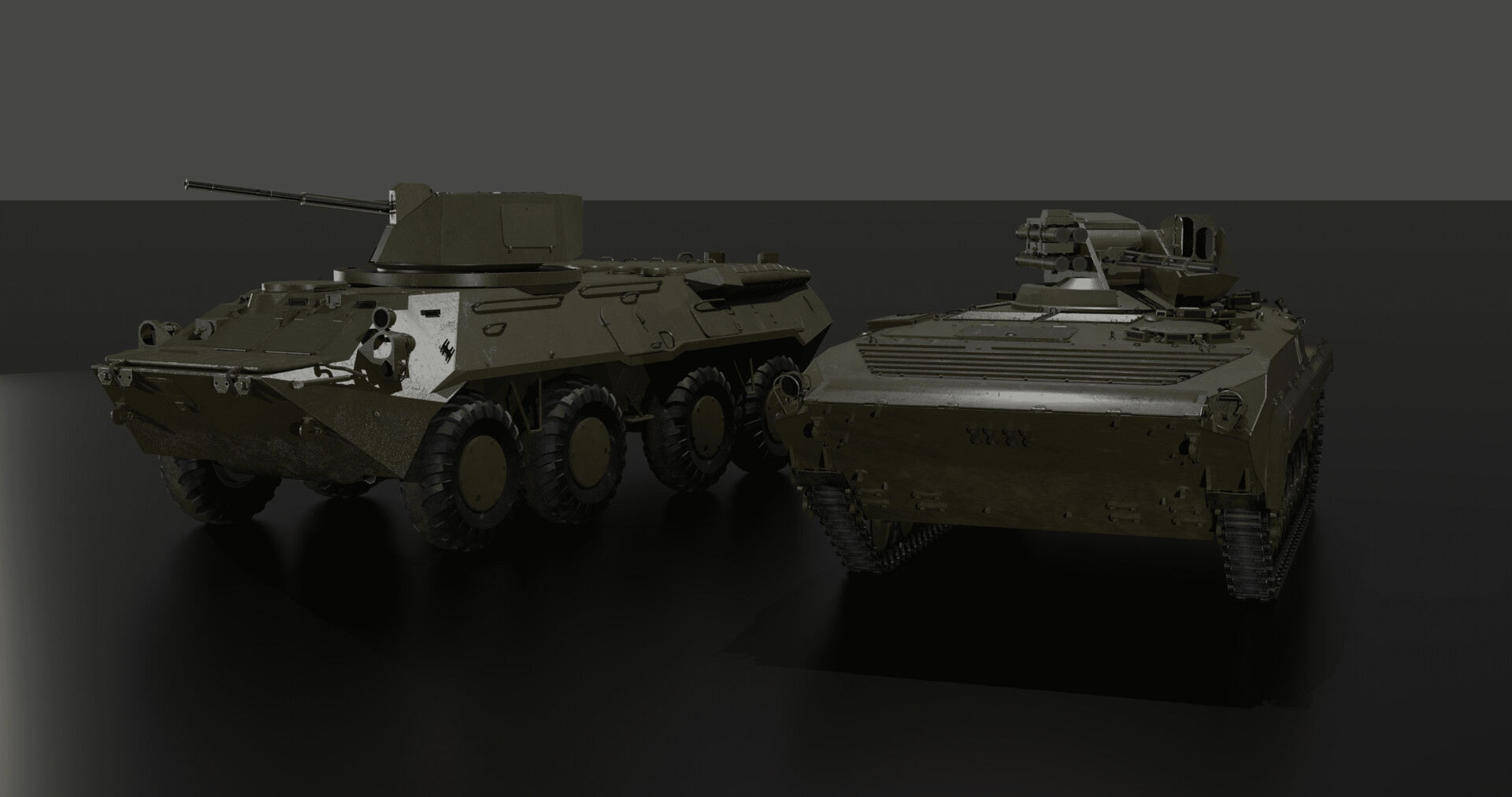 ArtStation - BMP-1M&BTR-80M (TKB-799 "Kliver") extra renders